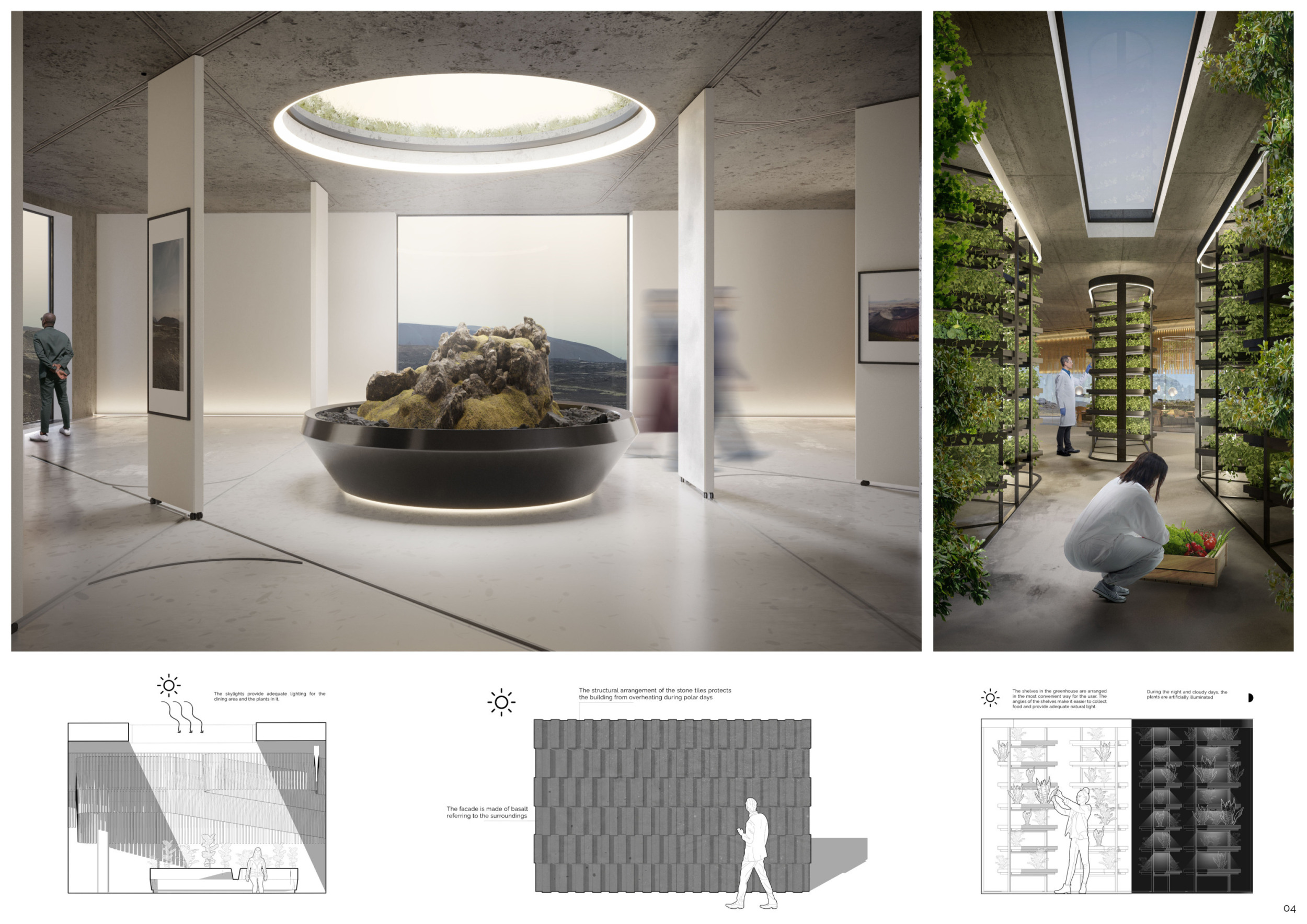 Architecture project // Basalt Facade and Green Roof Define Retreat ...