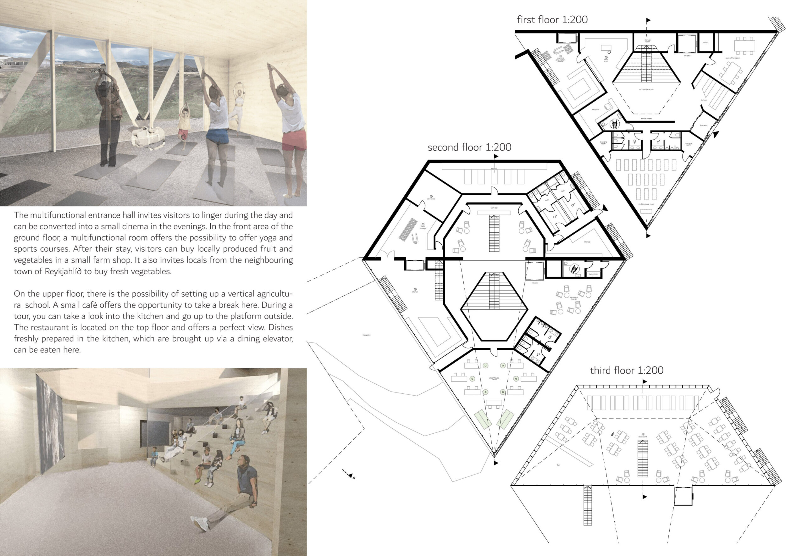 Architecture project // Vitrified Roofs and Recycled Concrete in a Sustainable Greenhouse Community
