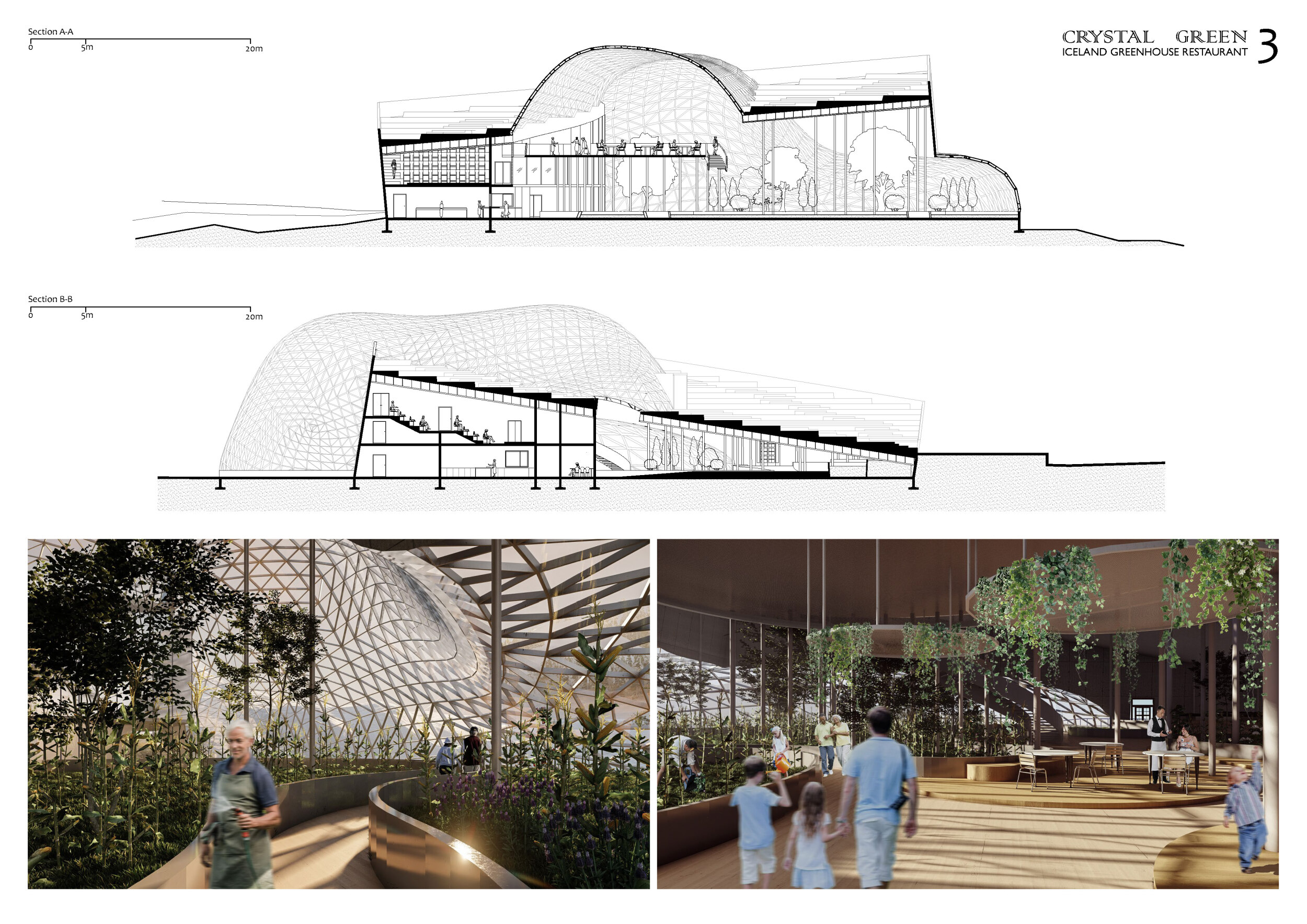 Architecture project // Greenhouse Dining Elevated Above Precast ...