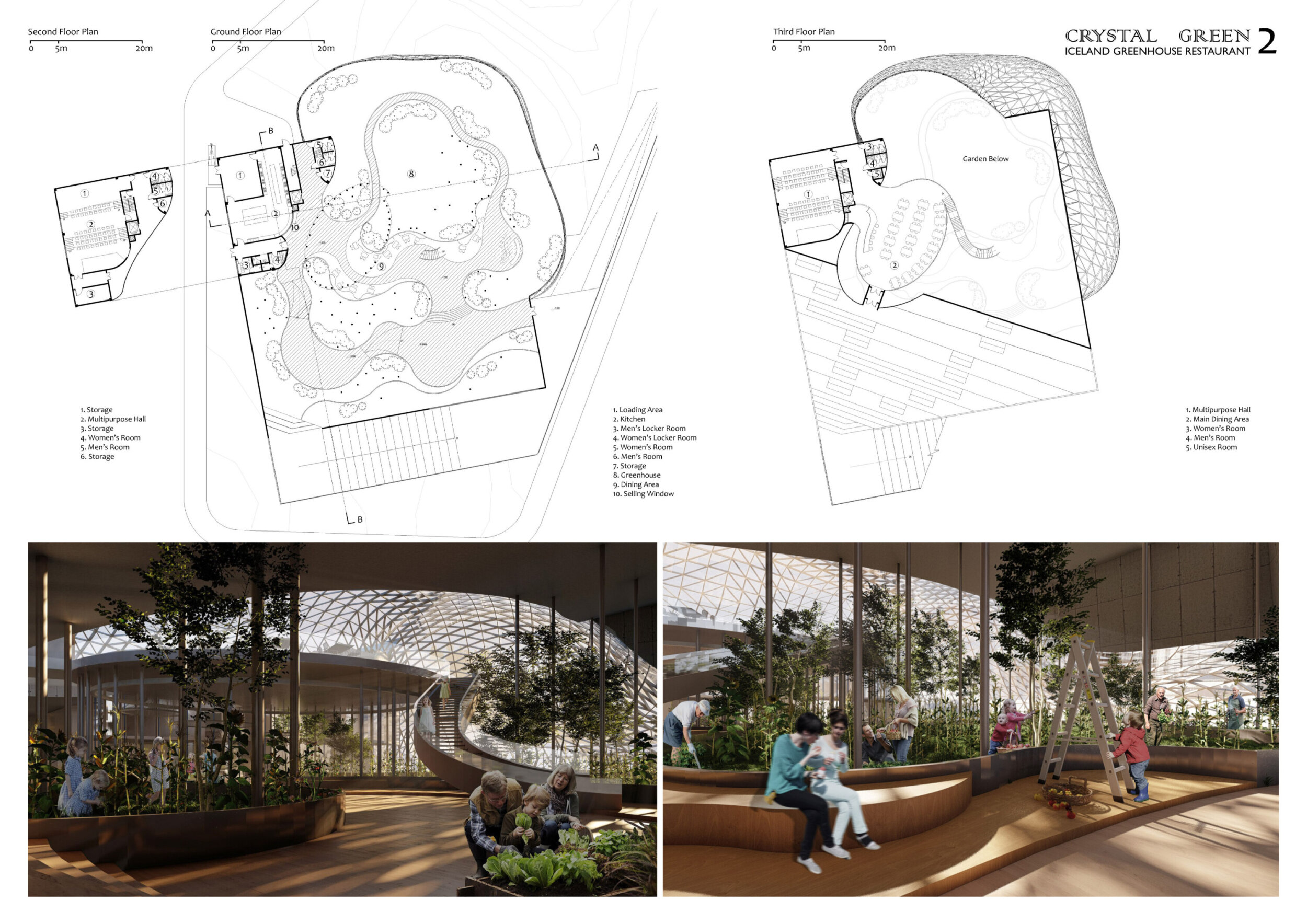 Architecture project // Greenhouse Dining Elevated Above Precast ...
