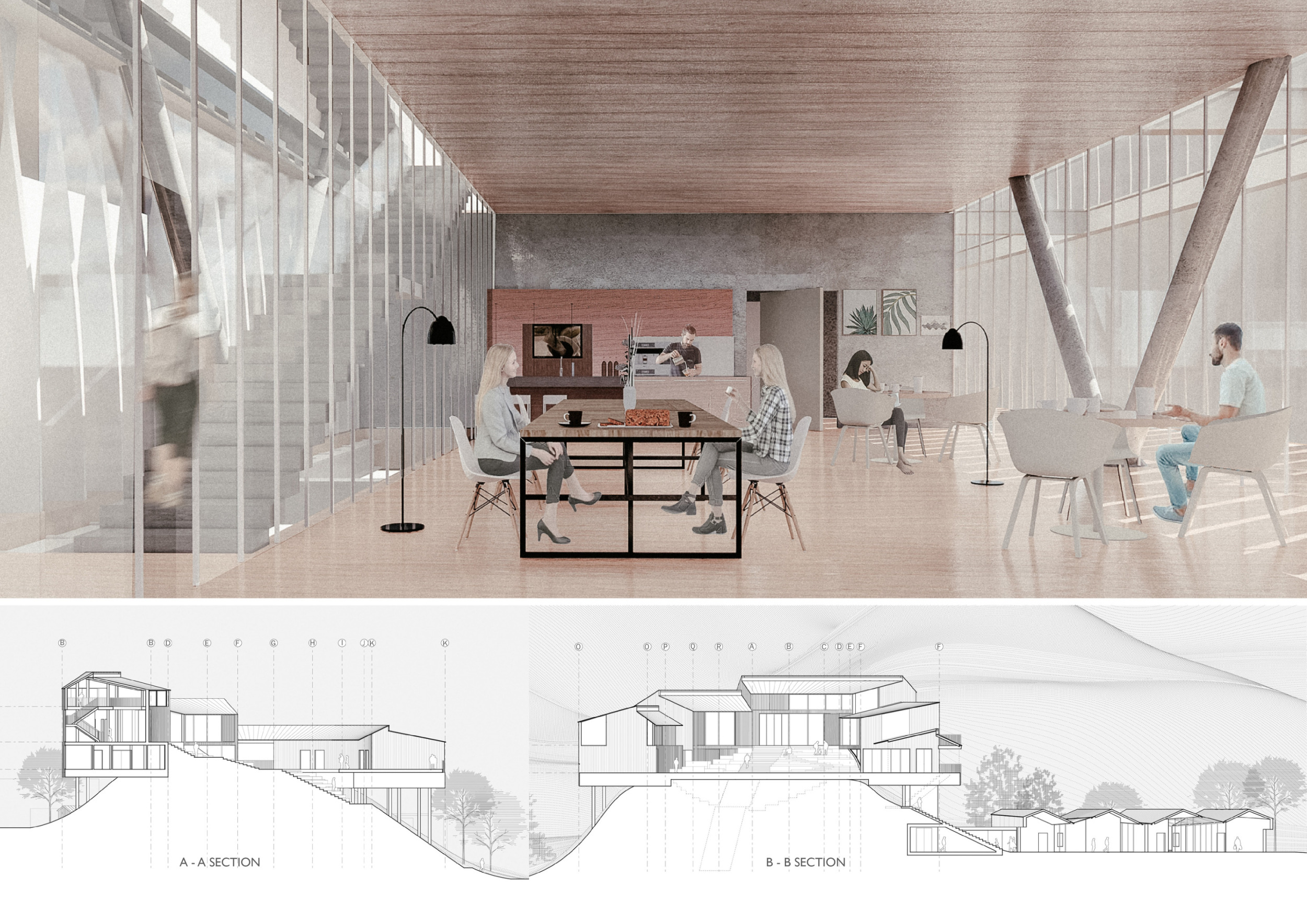 Architecture project // Circular Gathering Space Embracing Panoramic ...