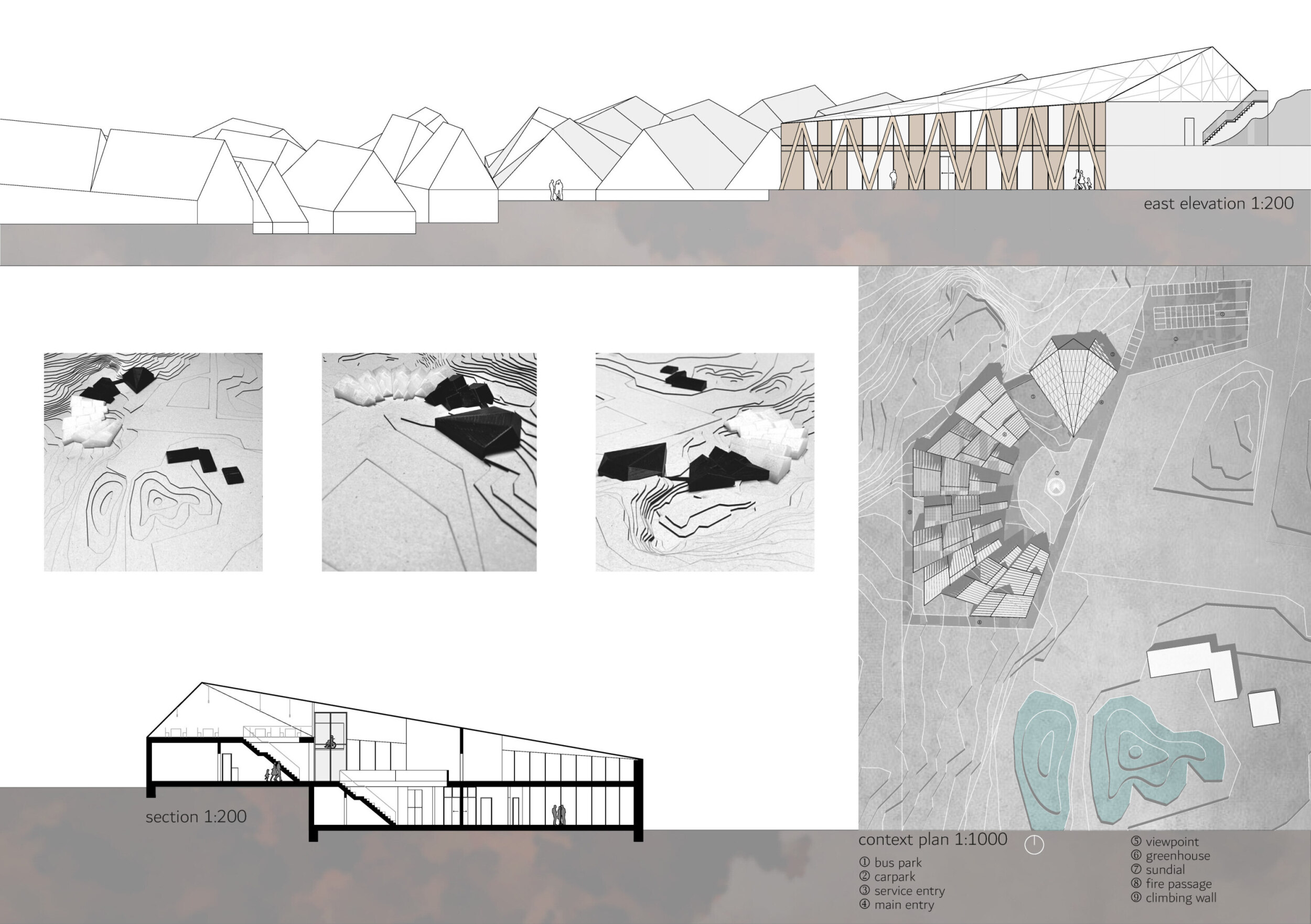 Architecture project // Vitrified Roofs and Recycled Concrete in a Sustainable Greenhouse Community