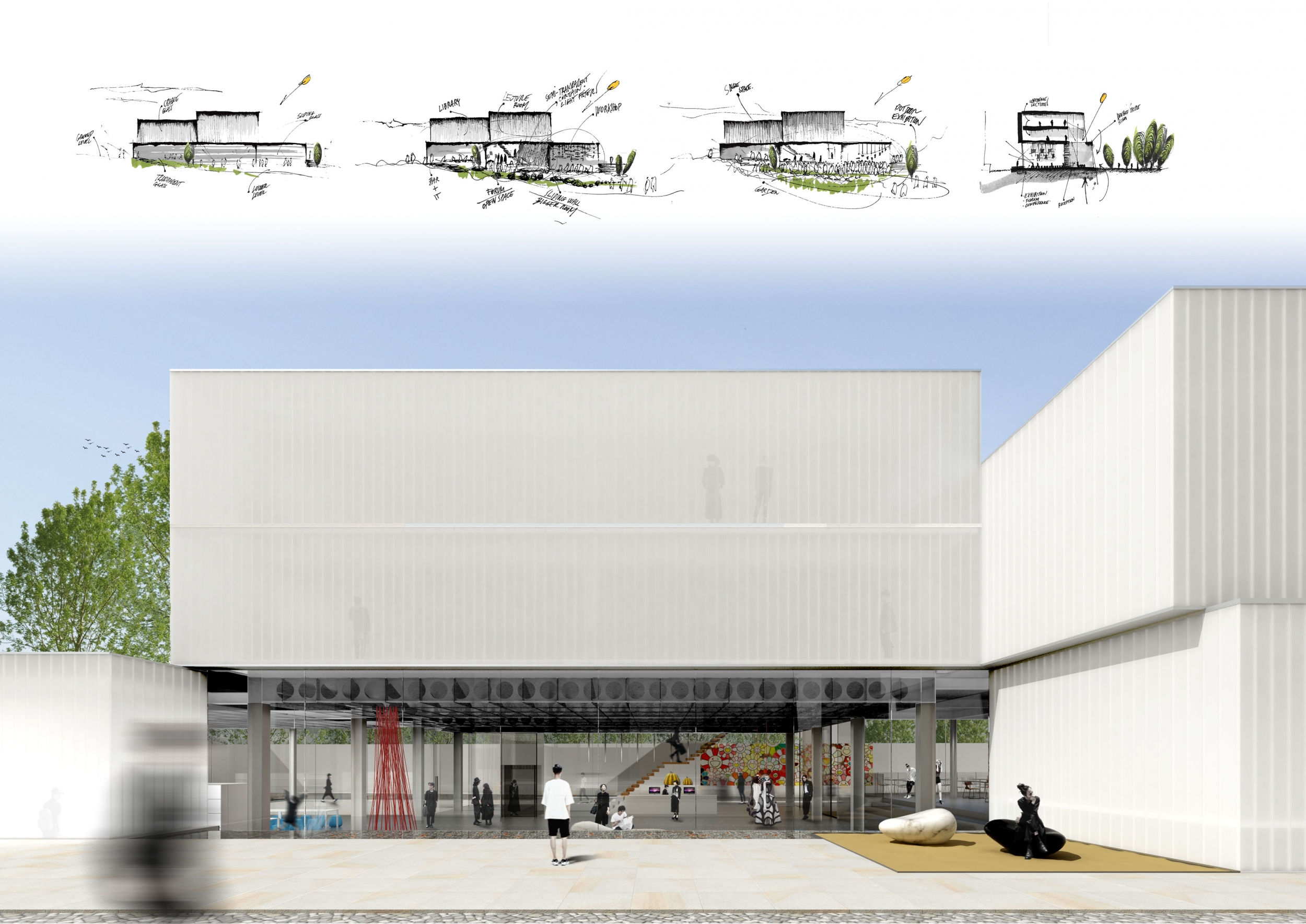 Architecture project // Translucent Facade of Polycarbonate Panels and ...
