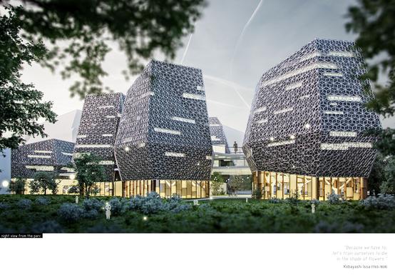 Architecture project // Biomimetic Canopy Structure Featuring Hexagonal ...