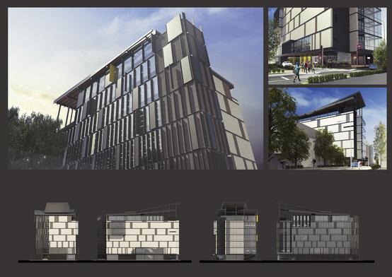 Architecture project // Translucent Facade with Composite Panels ...