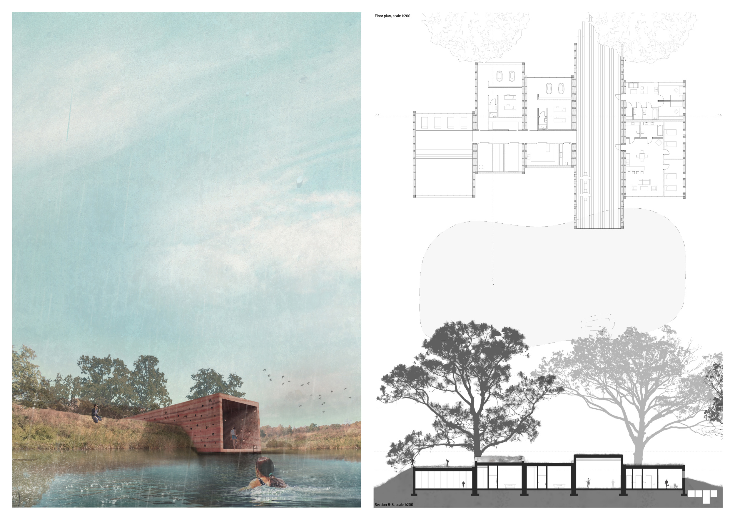 Architecture project // Clay-Structured Wellness Retreat Integrating ...