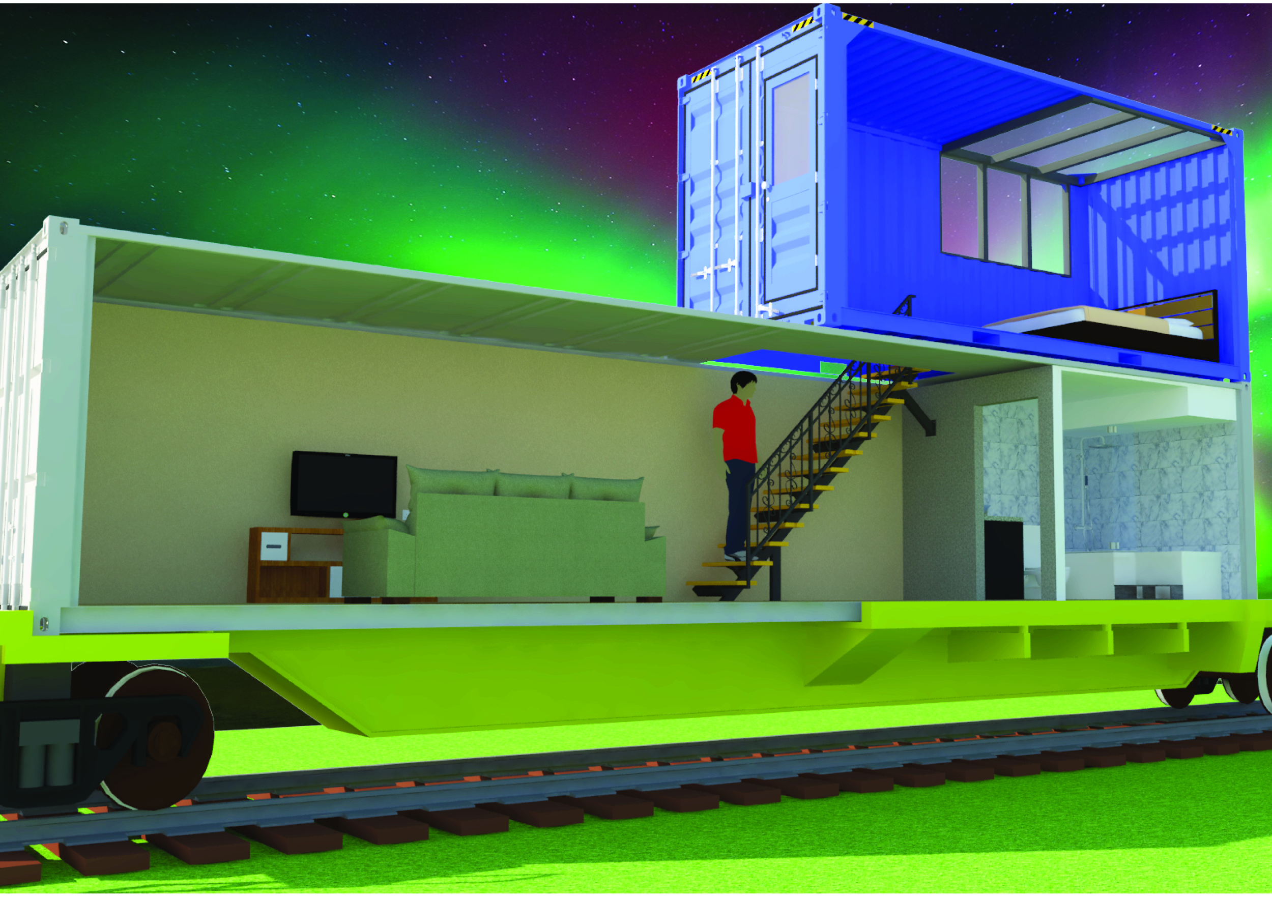 Architecture project // Sustainable Living in Shipping Containers ...