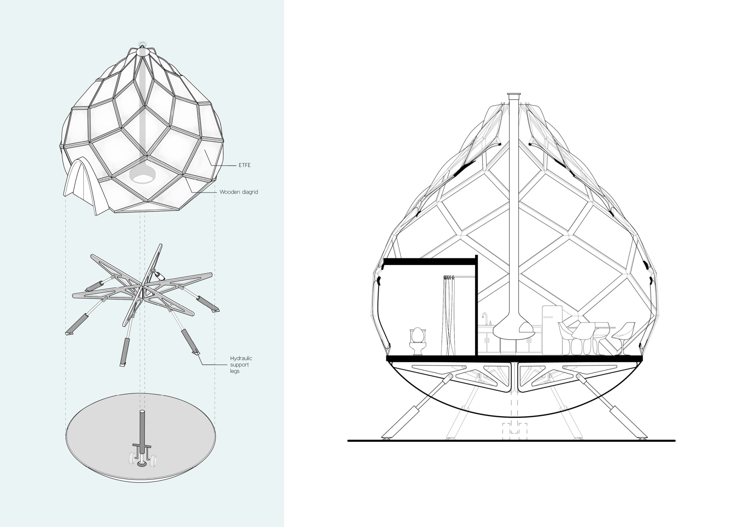 Architecture project // Teardrop Structures Crafted from Etfe and Local ...