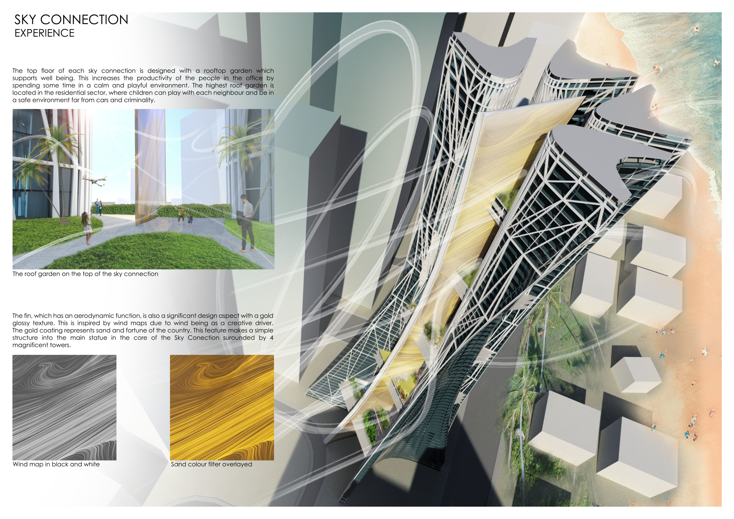 Architecture project // Golden Facade and Wind-Responsive Design in a ...