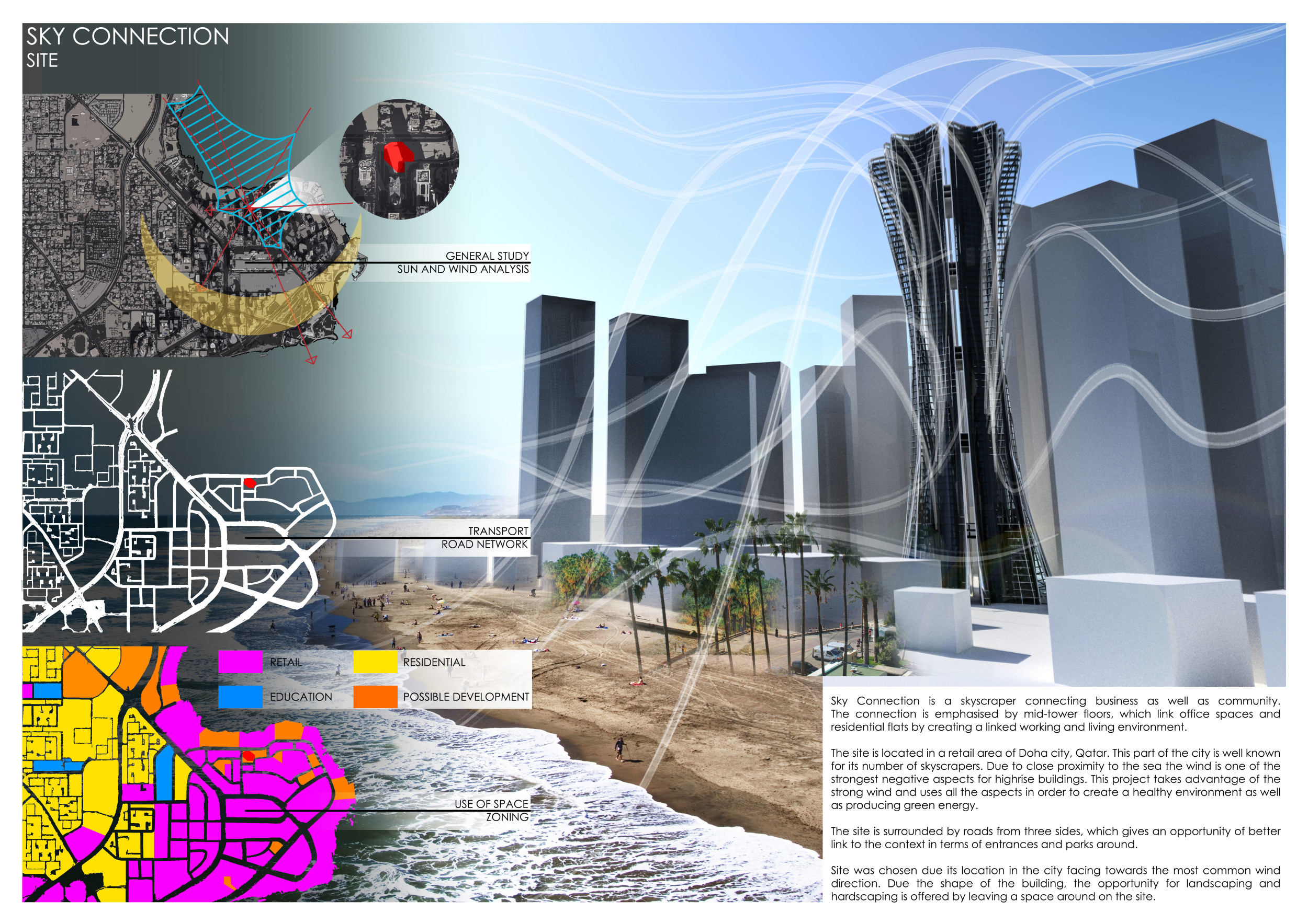 Architecture project // Golden Facade and Wind-Responsive Design in a ...