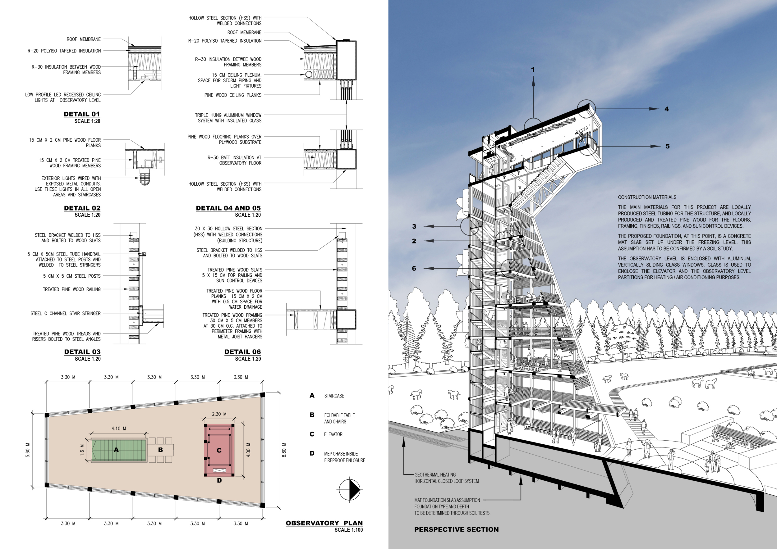 Architecture project // Geothermal Heating and Steel Structure in a ...