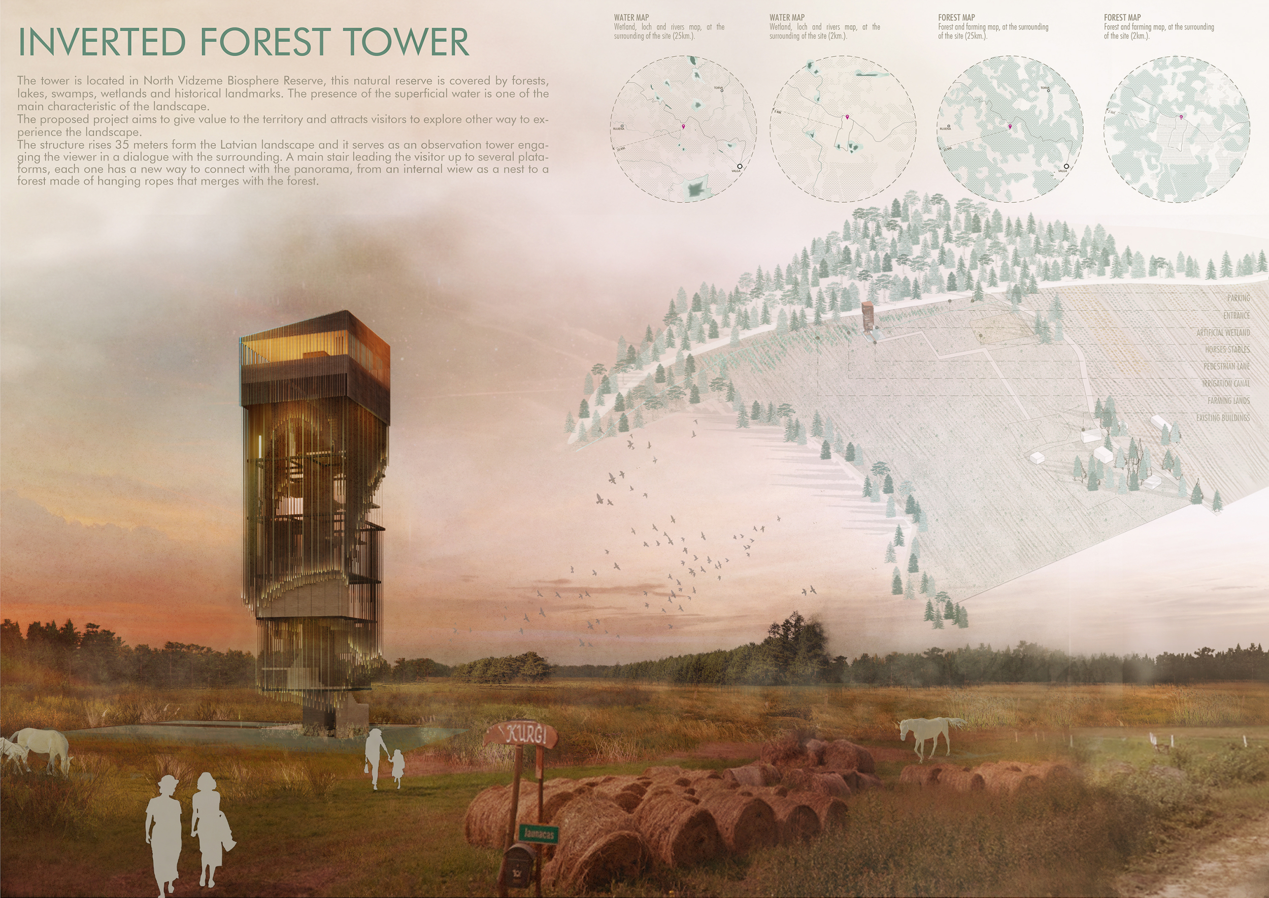 Architecture project // Suspended Net Floor and Concrete Structure ...