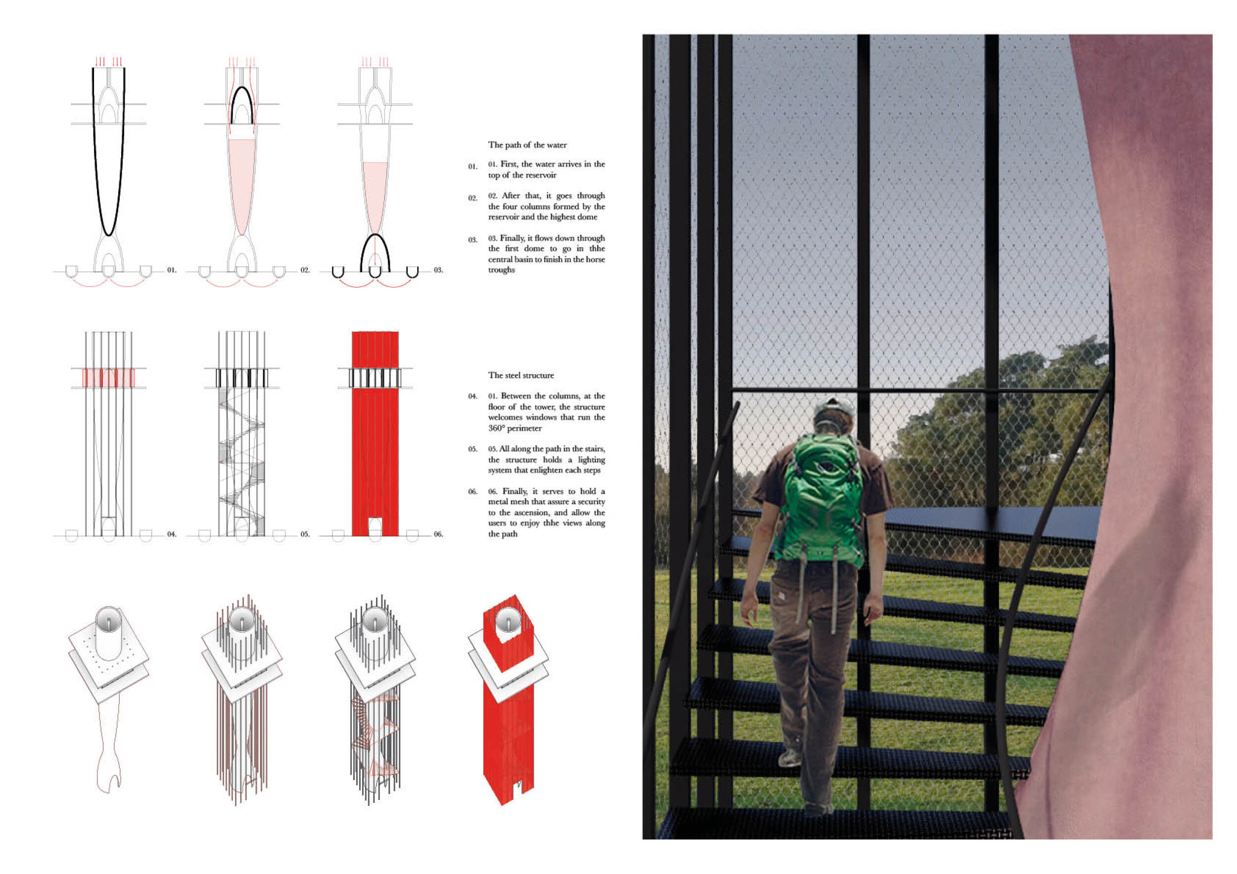 Architecture project // Concrete Reservoir with Steel Columns ...