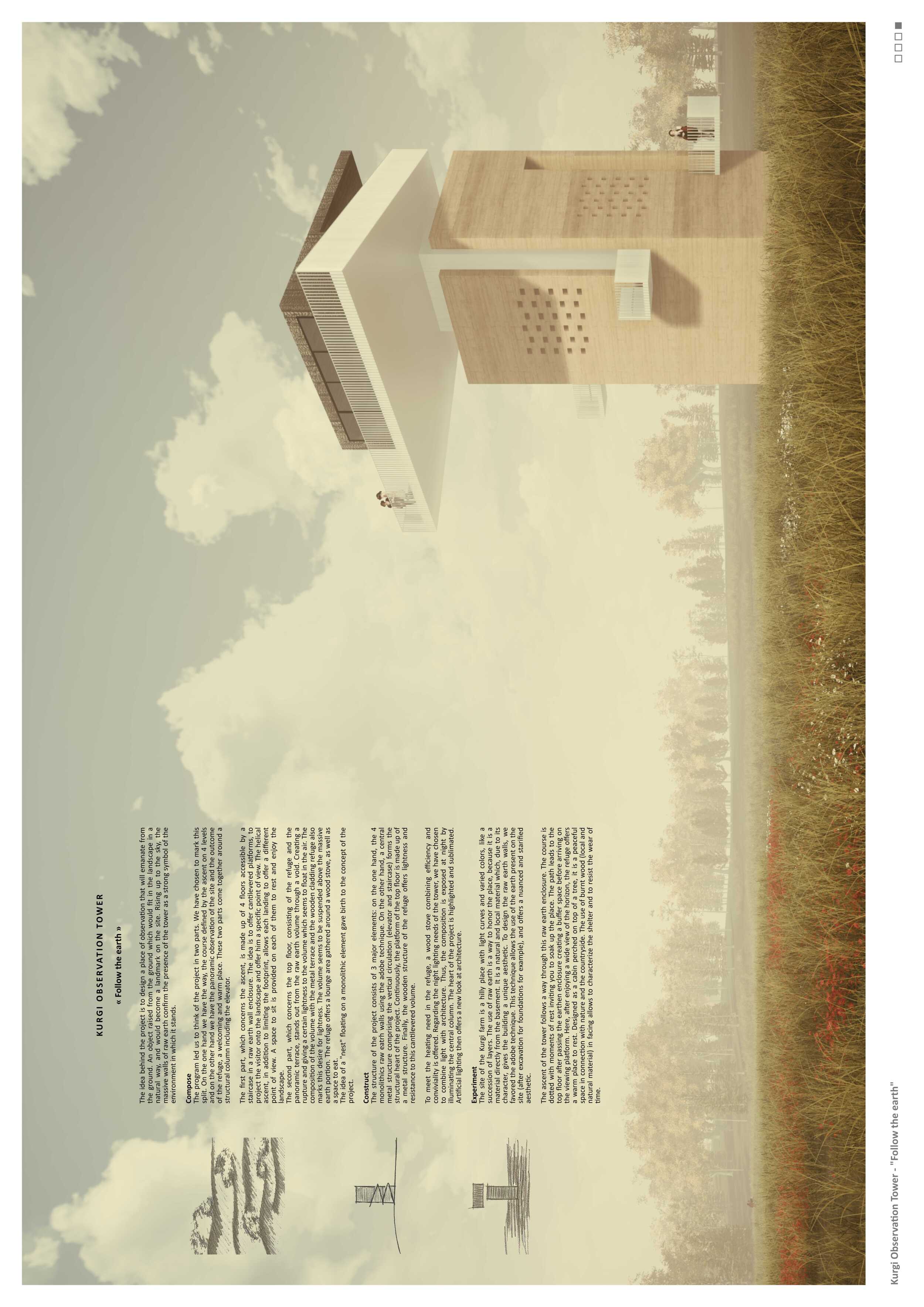 Architecture project // Raw Earth Walls and Cantilevered Platforms in a ...