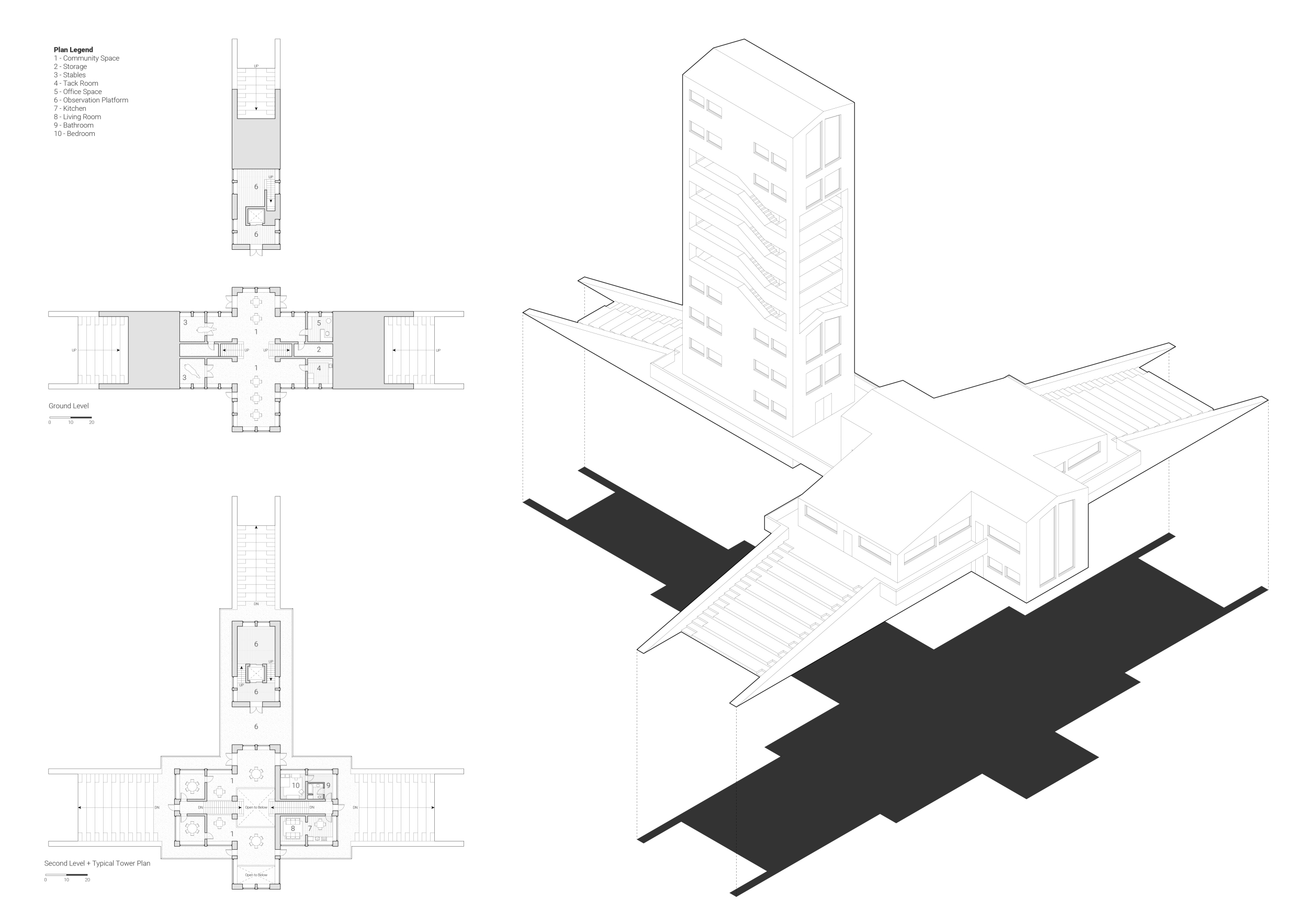 Architecture project // Equestrian Facilities with Community Space and ...