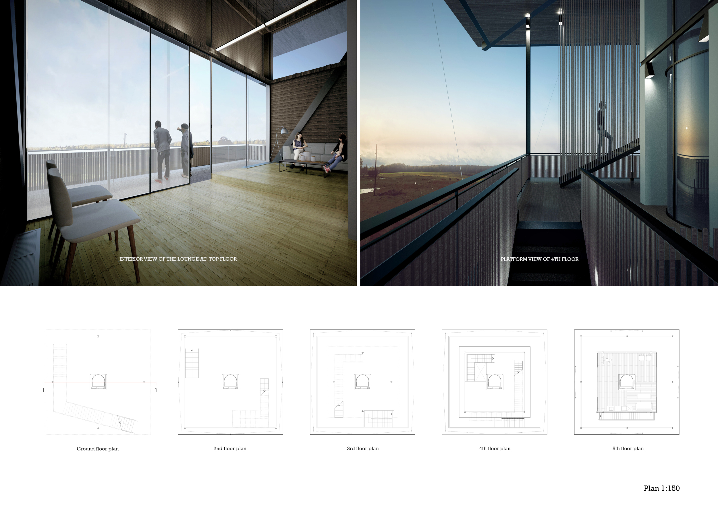 Architecture project // Elevated Viewing Structure Crafted from Steel ...