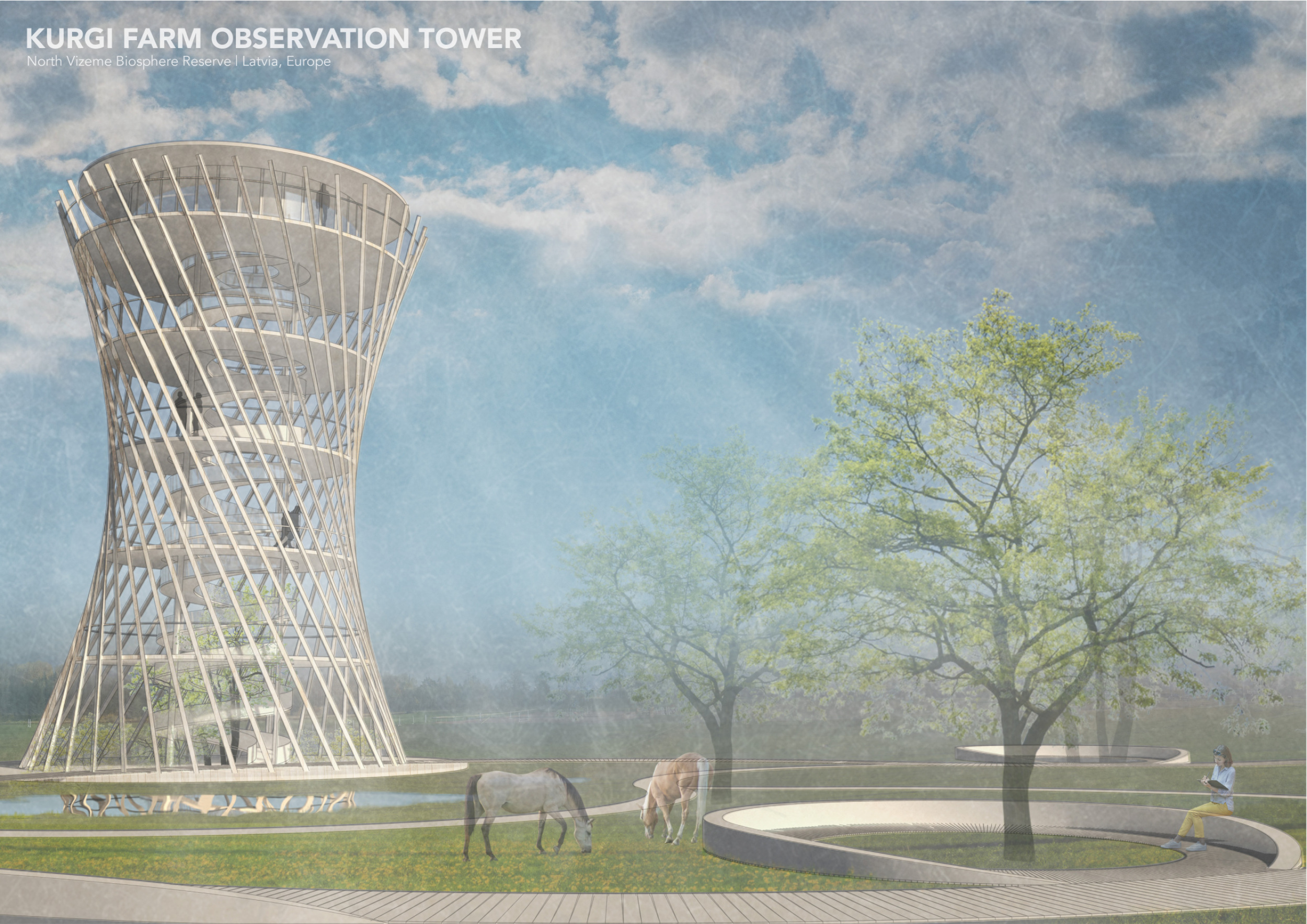 Architecture project // Elevated Viewing Platform with Accessible Paths ...