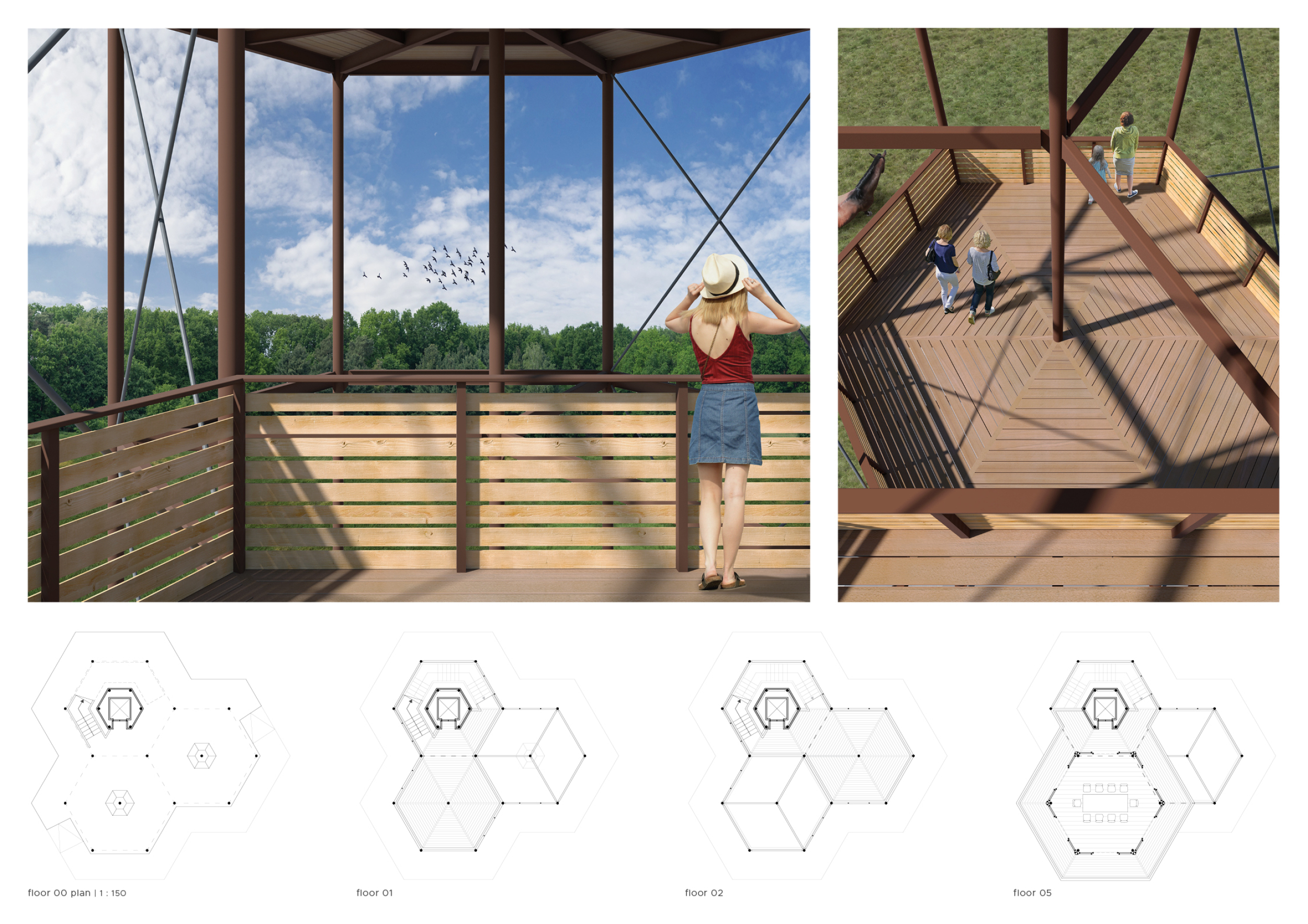 Architecture project // Clear-Glass Viewing Room Set Against Hexagonal ...