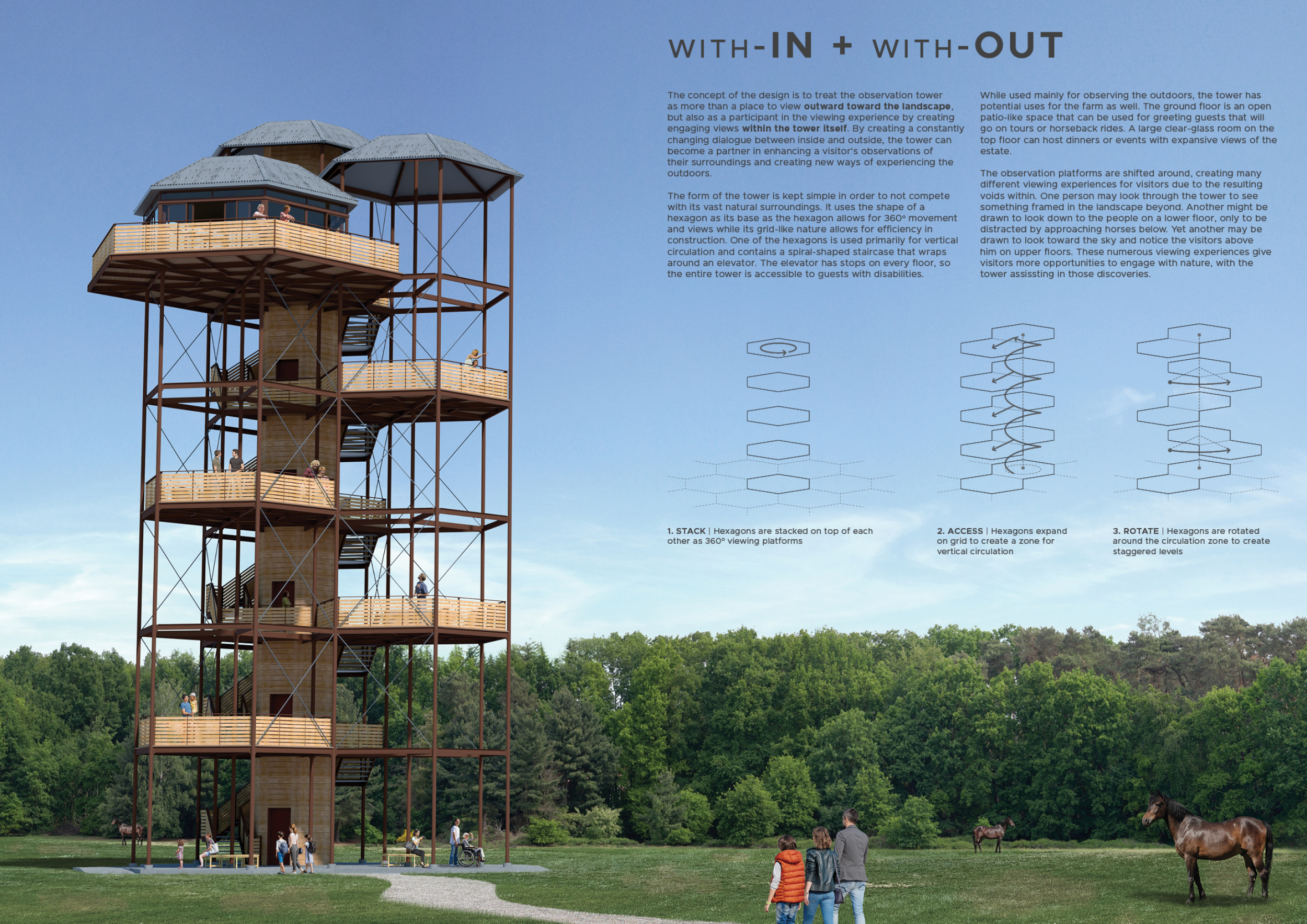 Architecture project // Clear-Glass Viewing Room Set Against Hexagonal ...
