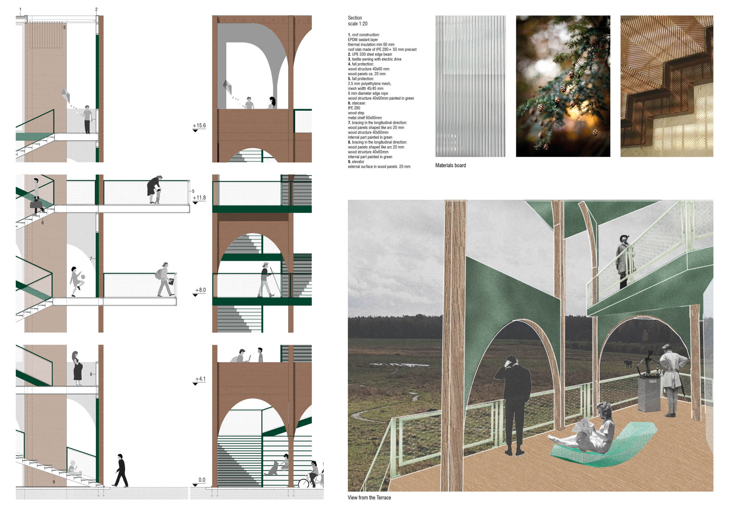 Architecture project // Framing Nature with IPE and Epdm in a Multi ...