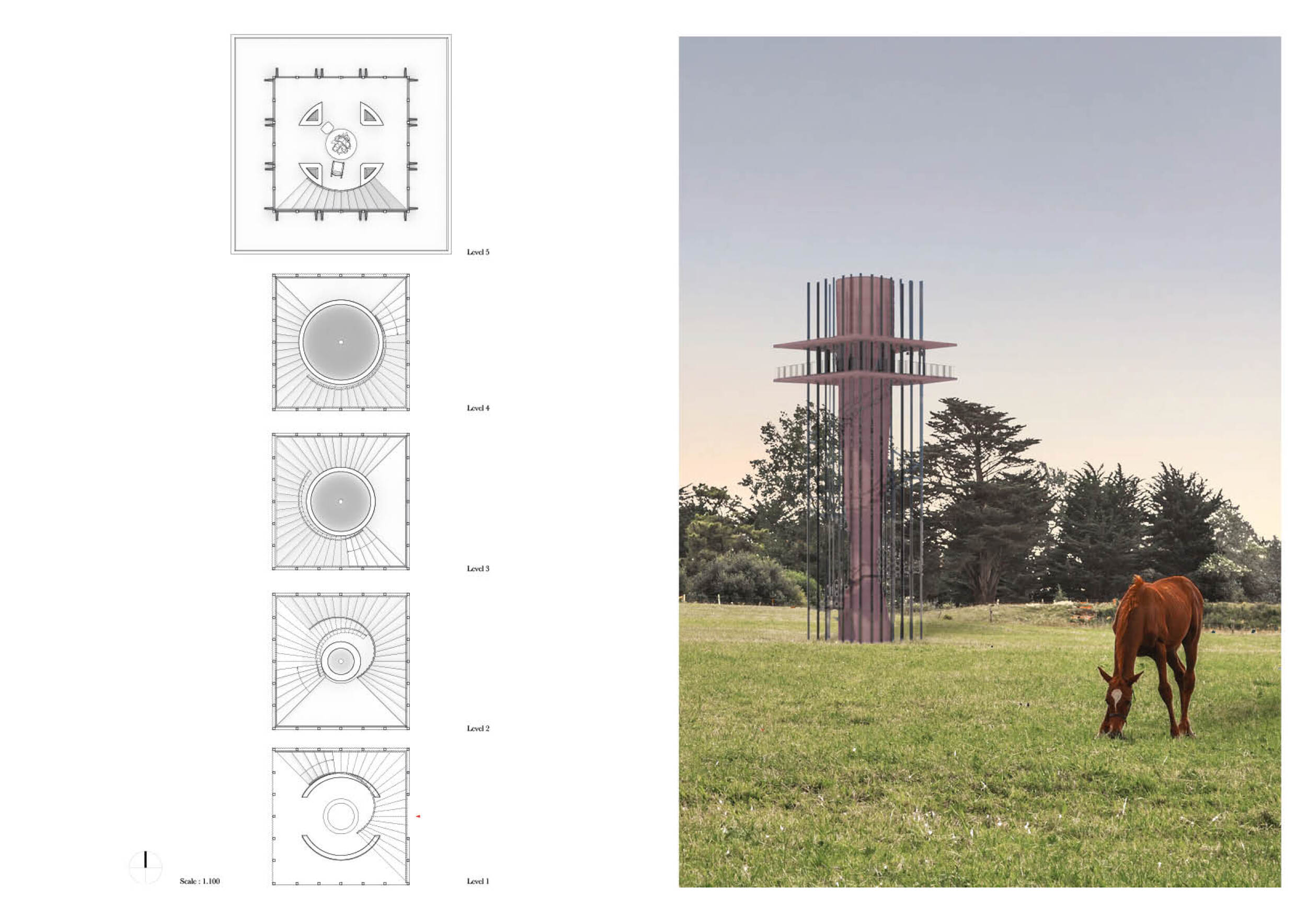 Architecture project // Concrete Reservoir with Steel Columns ...
