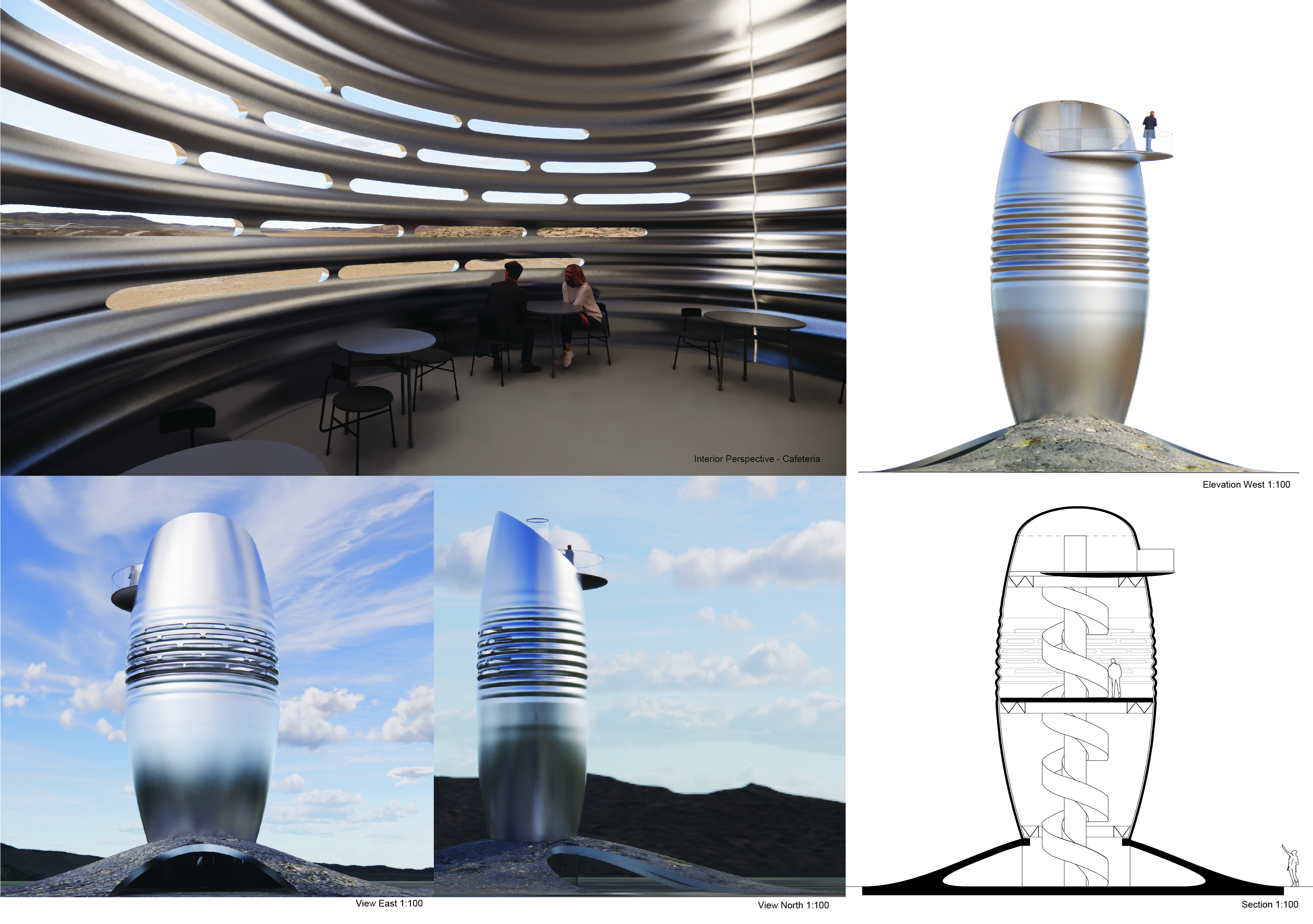Architecture project // Rippled Form Enhancement with Galvanized Steel ...