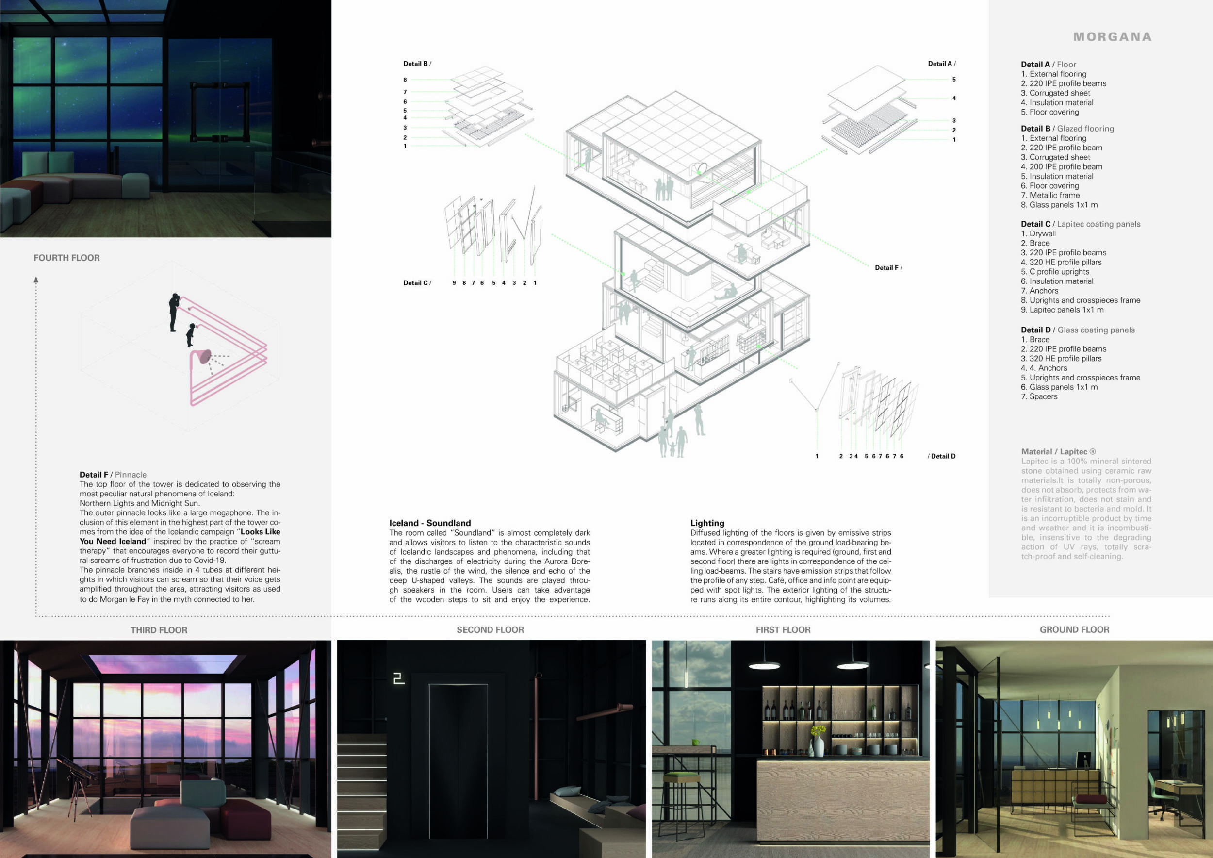 Architecture project // Mirage-Inspired Observation Tower with Sintered ...