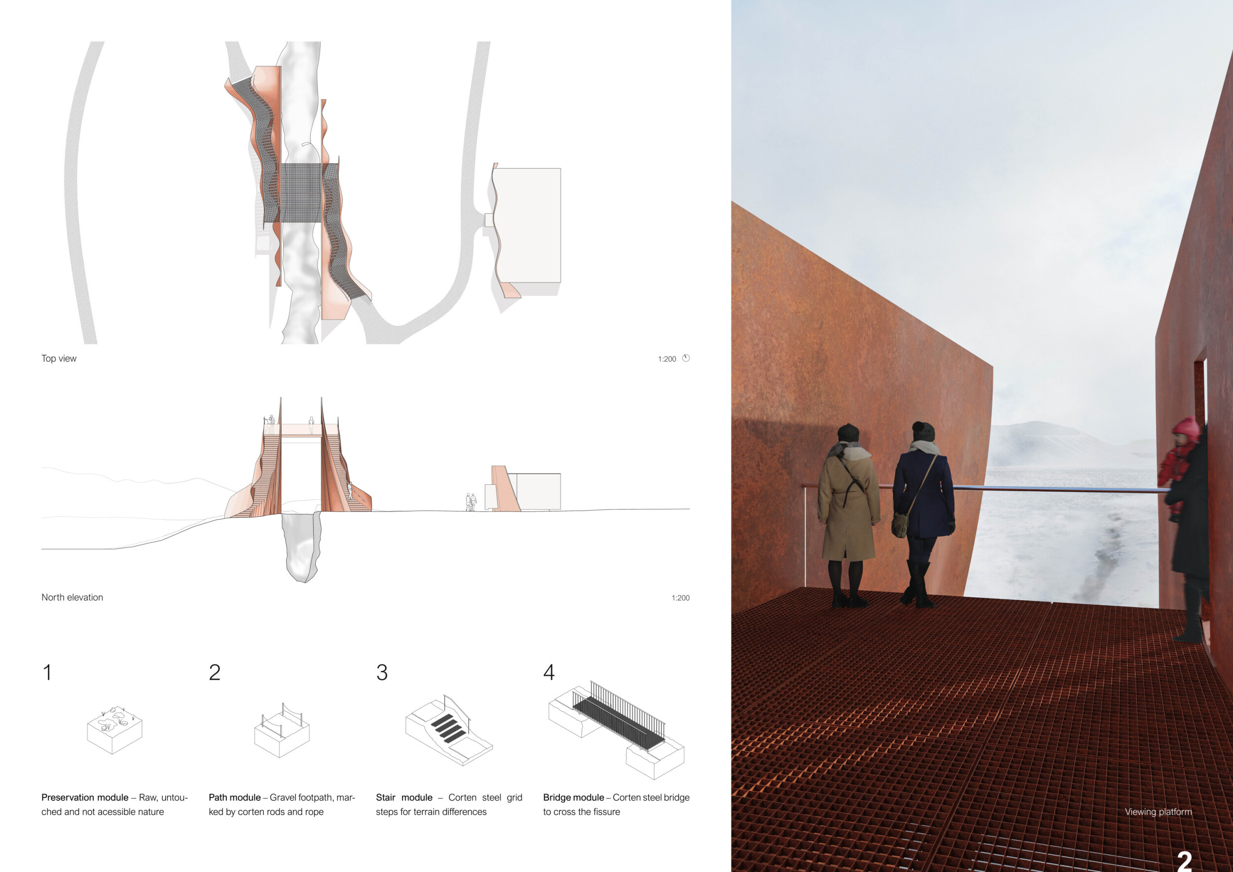 Architecture project // Corten Steel Walls Framing Tectonic Futures ...