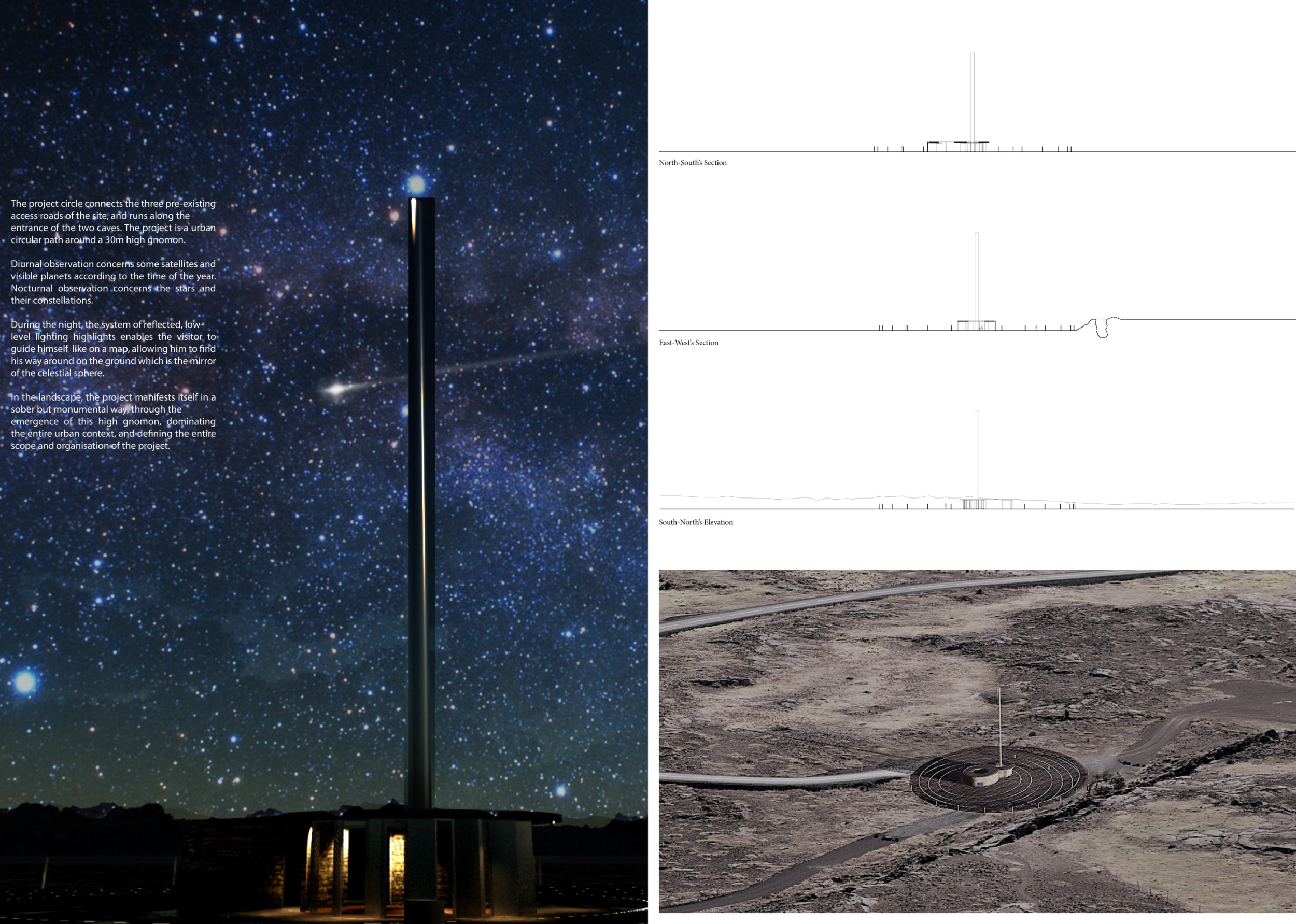 Architecture project // Dark Stone Structure Embracing Celestial ...