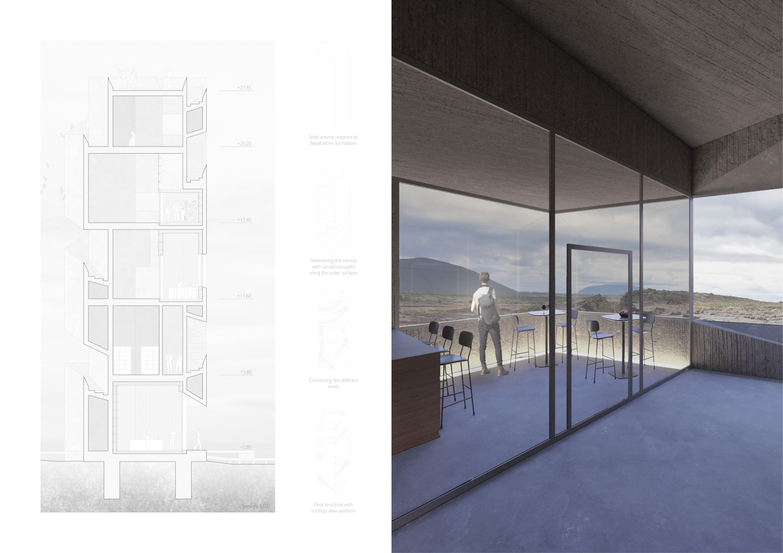 Architecture project // Tectonic Exploration Through Exposed Concrete ...