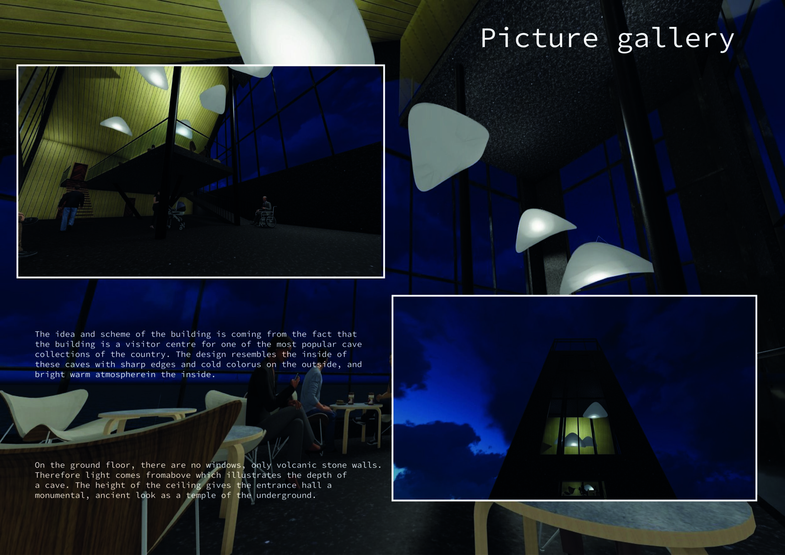 Architecture project // Cavernous Spaces with Volcanic Stone and Steel ...