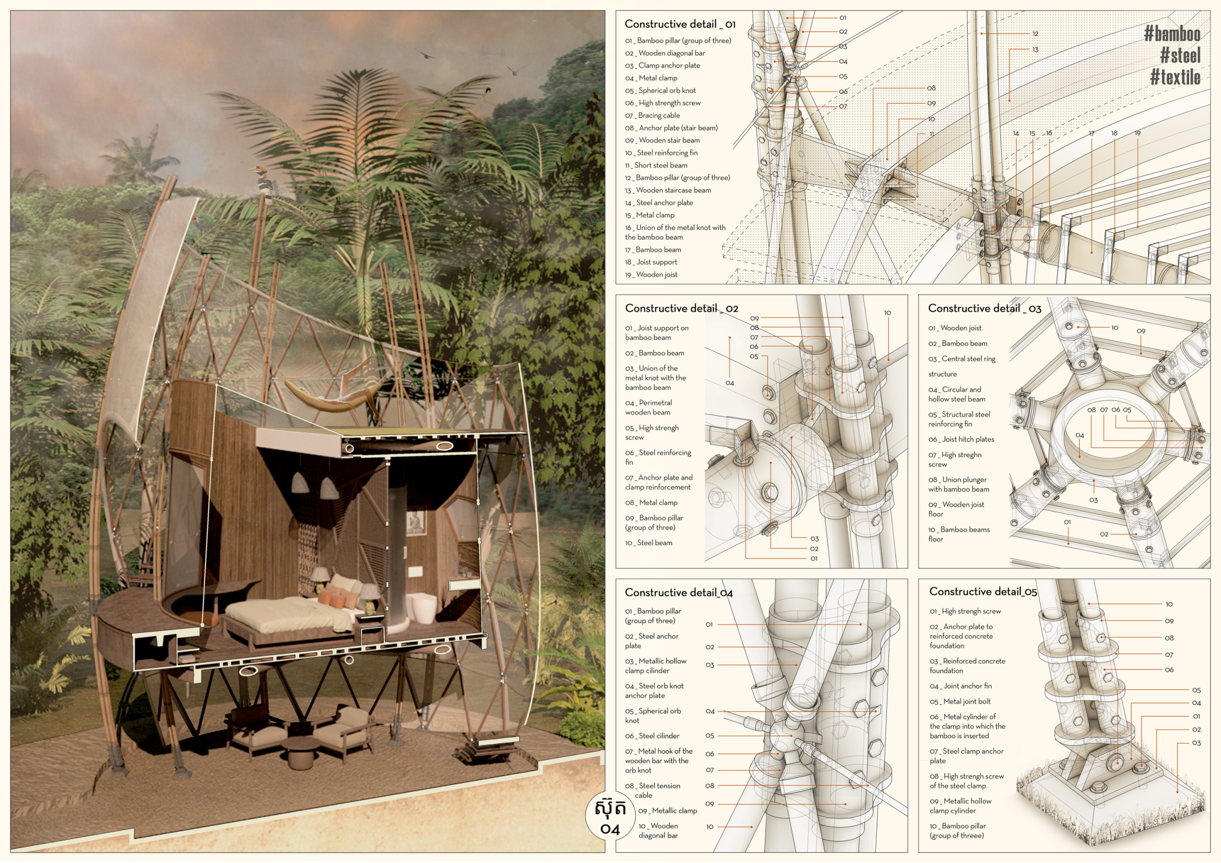 Architecture project // Bamboo Retreat Embracing Climate Through ...