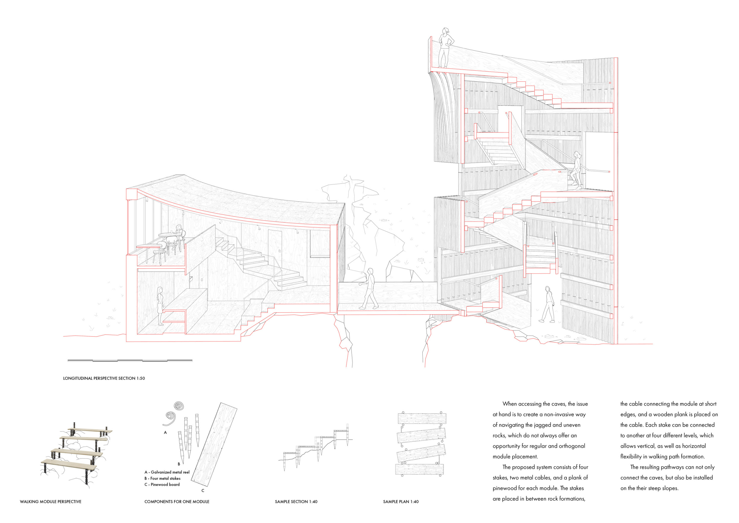 Architecture project // Porous Wood Enclosure with Trilateral ...