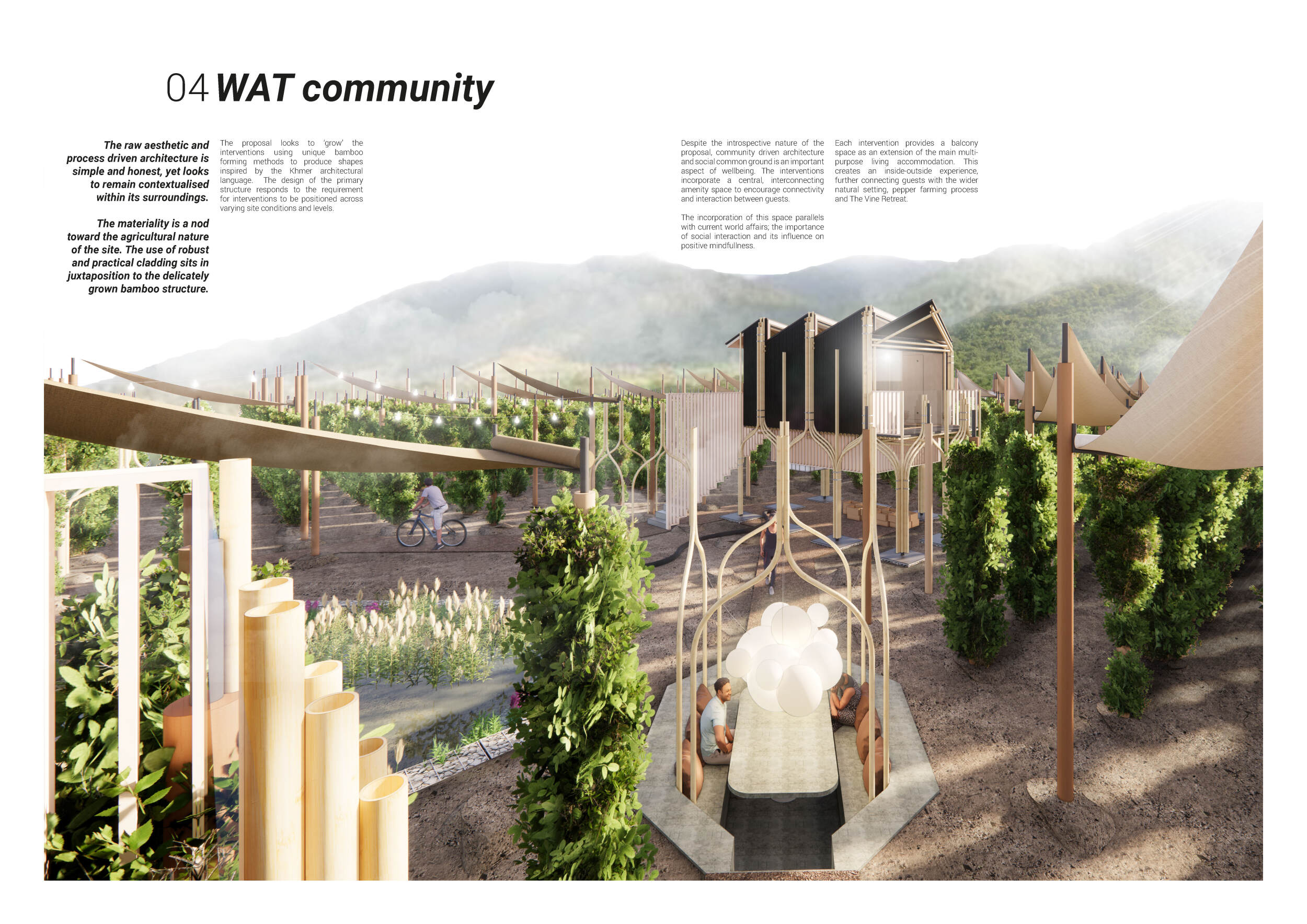 Architecture project // Bamboo and Gabion Integration in a Sustainable ...