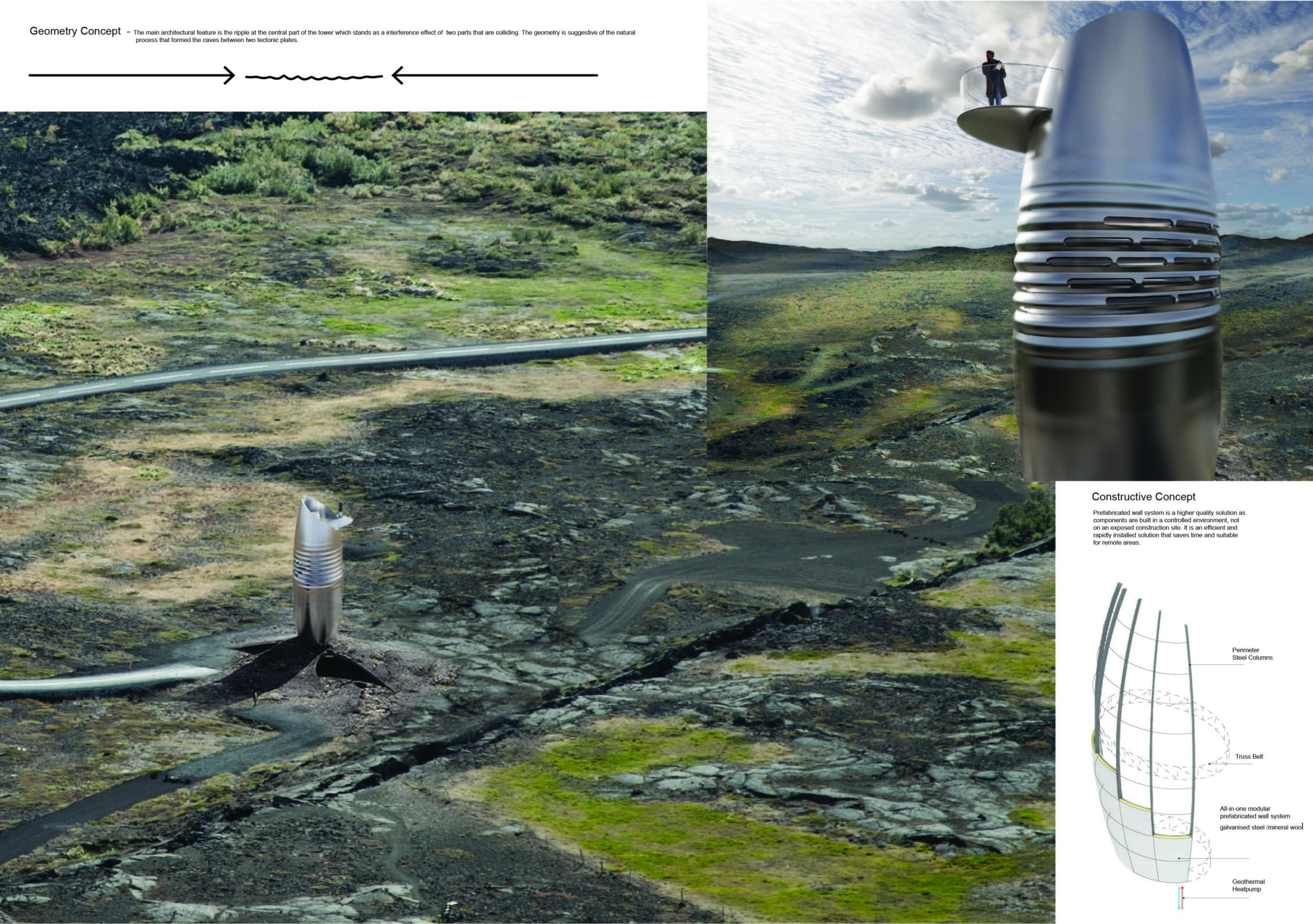 Architecture project // Rippled Form Enhancement with Galvanized Steel ...