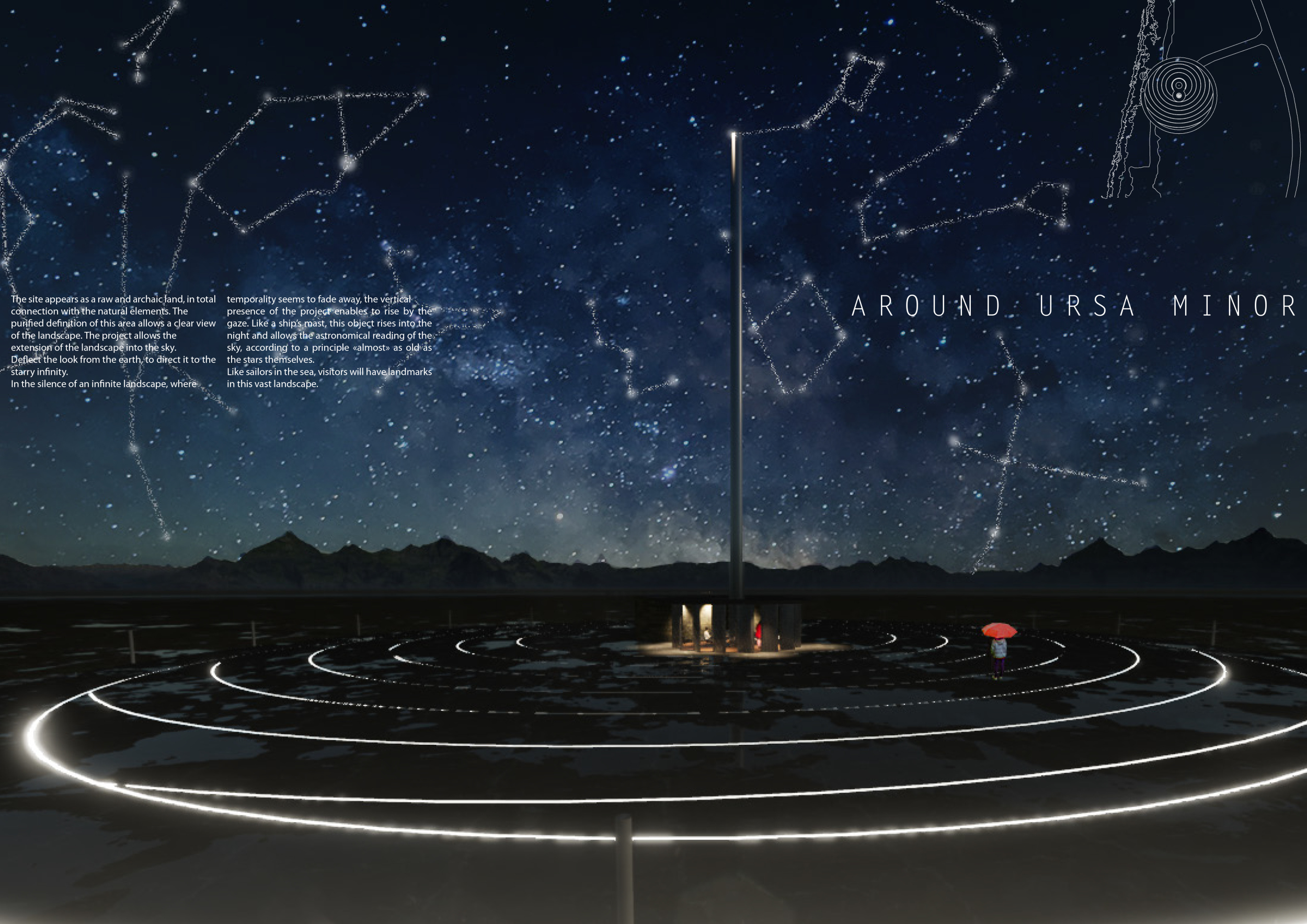 Architecture project // Dark Stone Structure Embracing Celestial ...