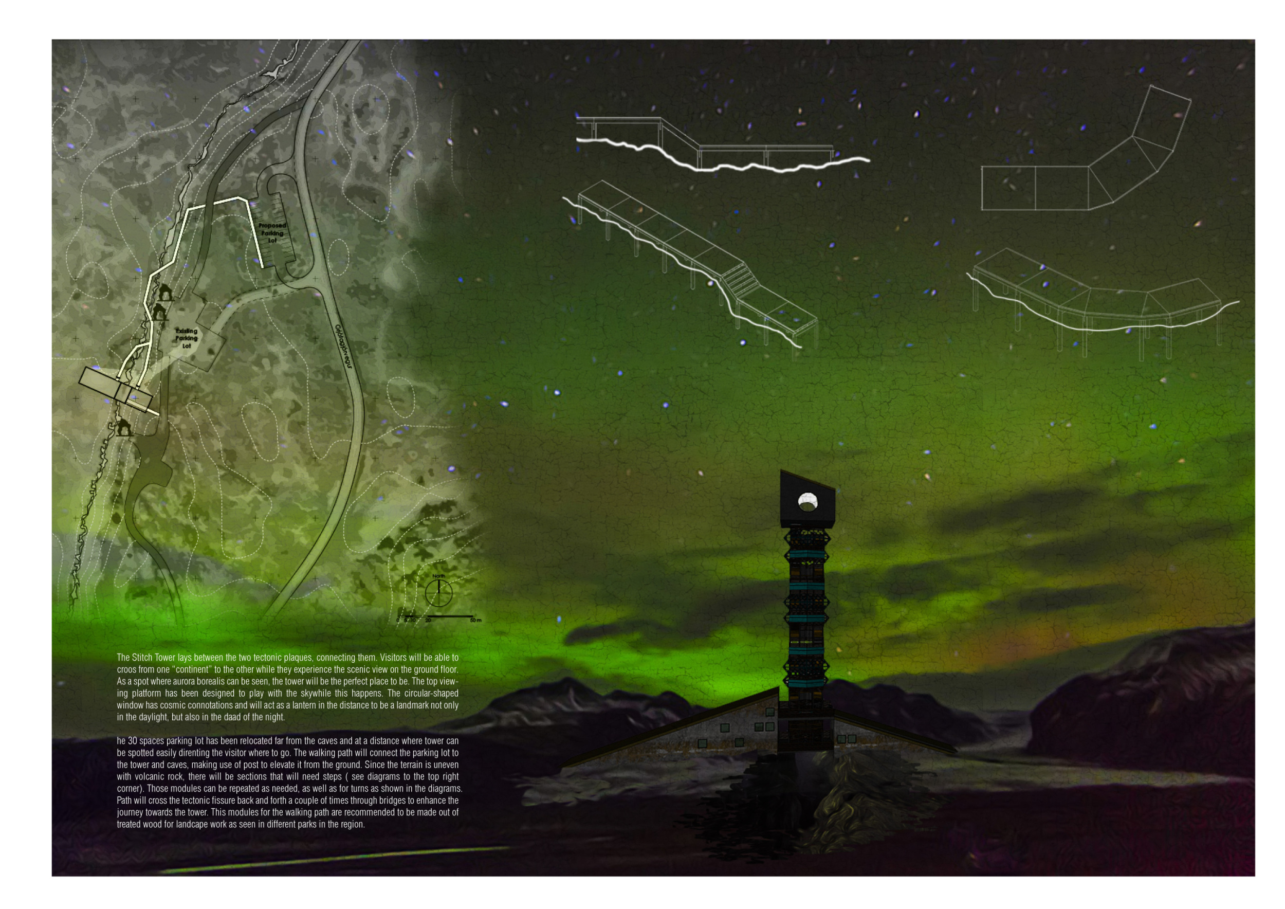 Architecture project // Scoria Walls Bridging Tectonic Plates Within a ...