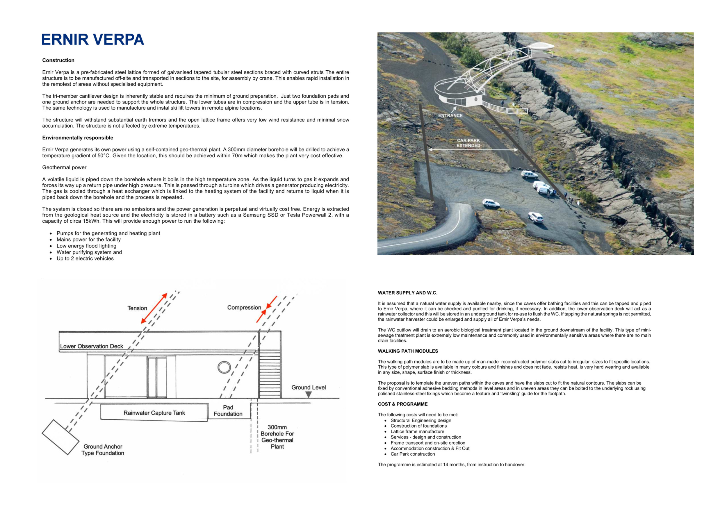 Architecture project // Cantilevered Observation Tower over Tectonic ...
