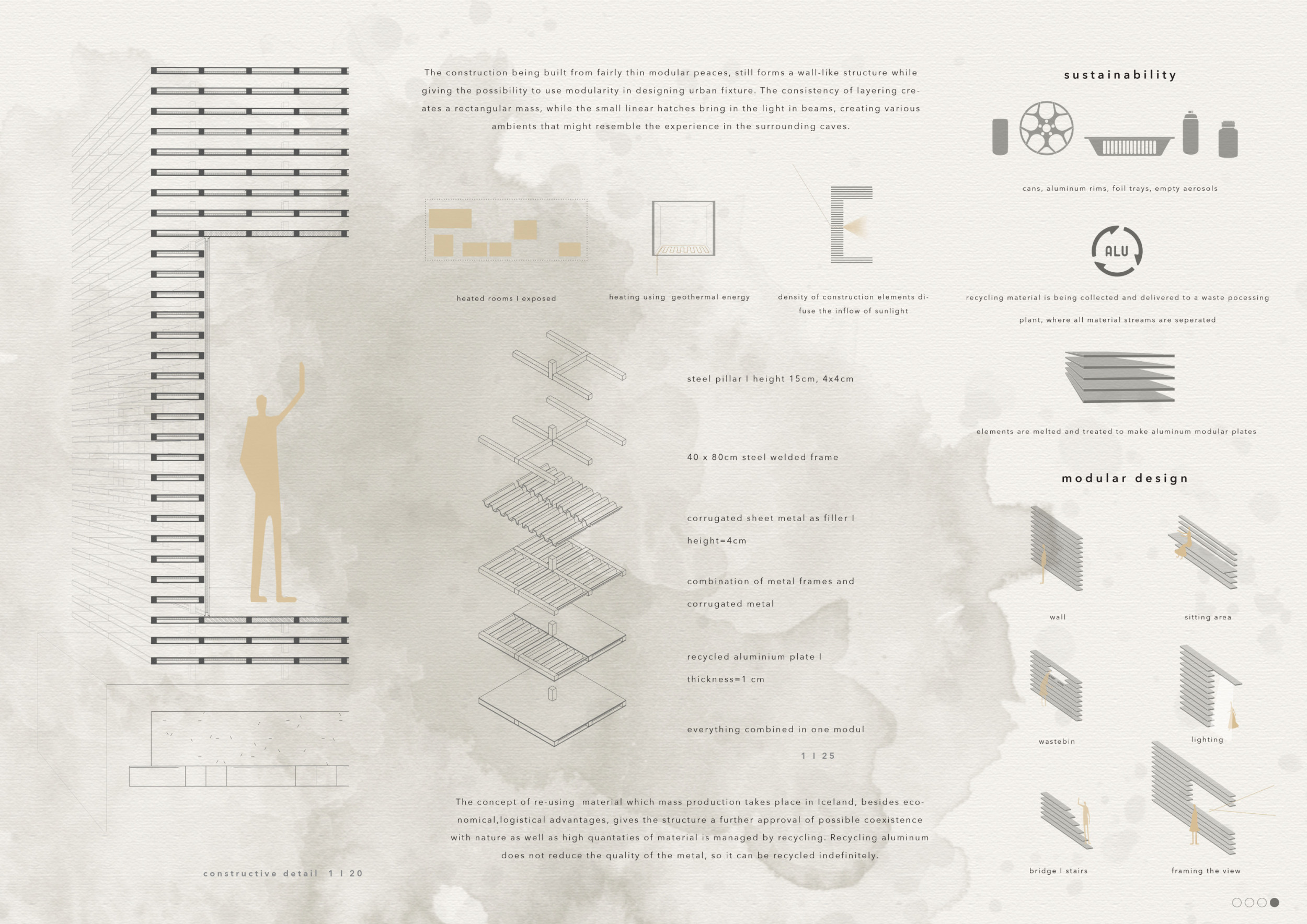 Architecture project // Modular Aluminum Bridges Connecting Thematic ...