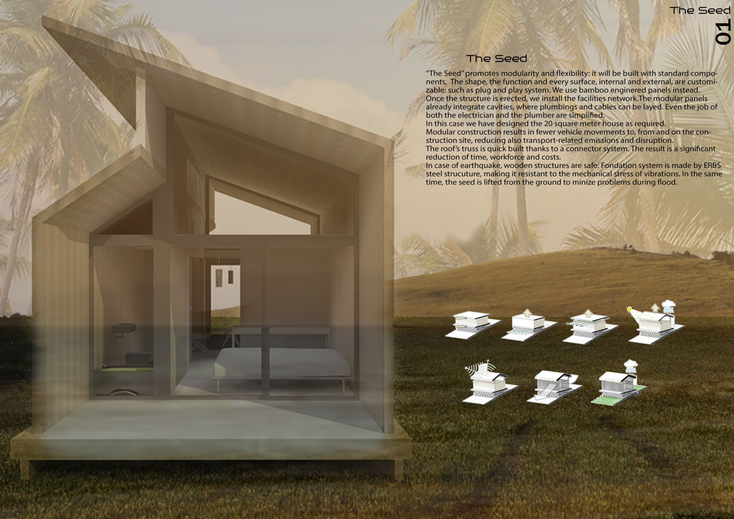 Architecture project // Modular Living Spaces with Engineered Bamboo ...
