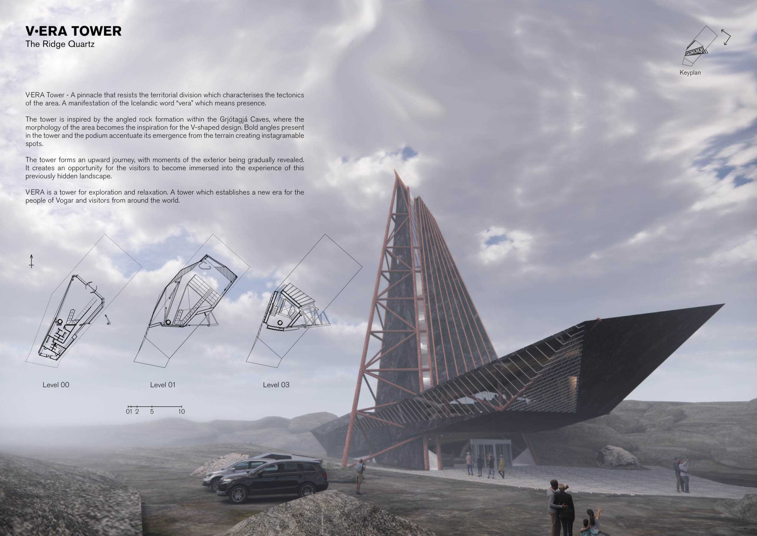 Architecture project // Recycled Steel and Natural Stone Emergence in ...
