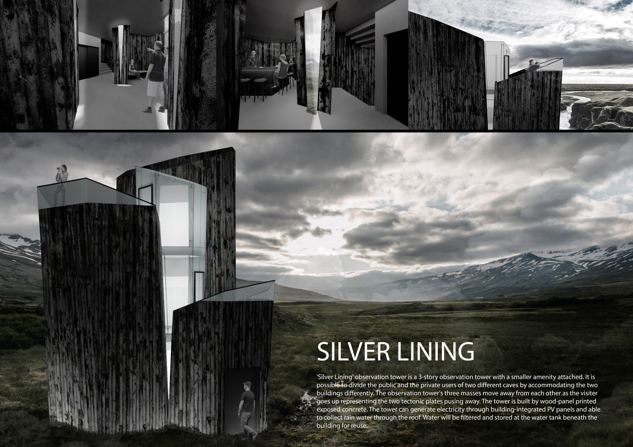 Architecture project // Tectonic Inspired Observation Tower Featuring ...