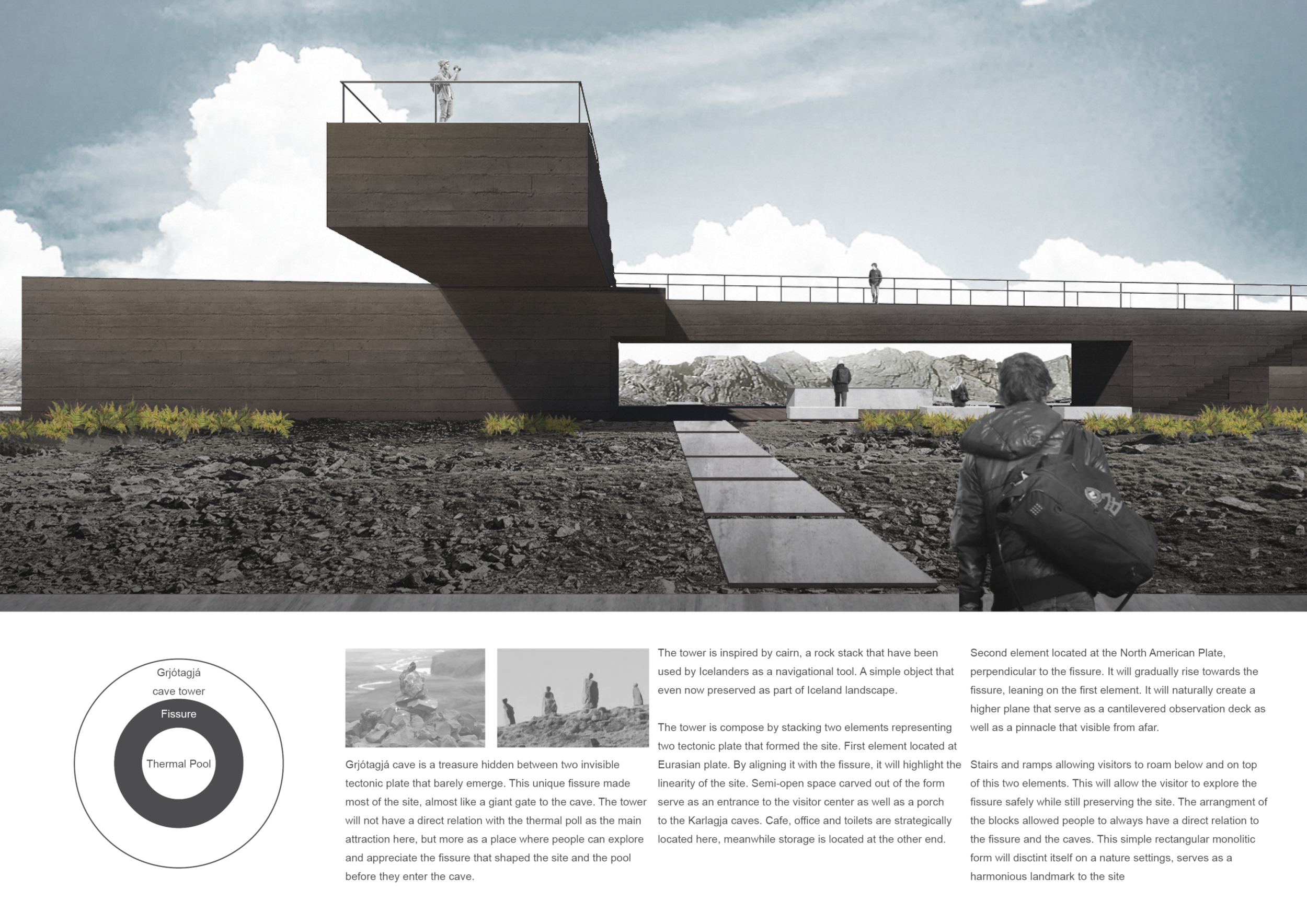 Architecture project // Observation Deck Above Tectonic Fissure ...