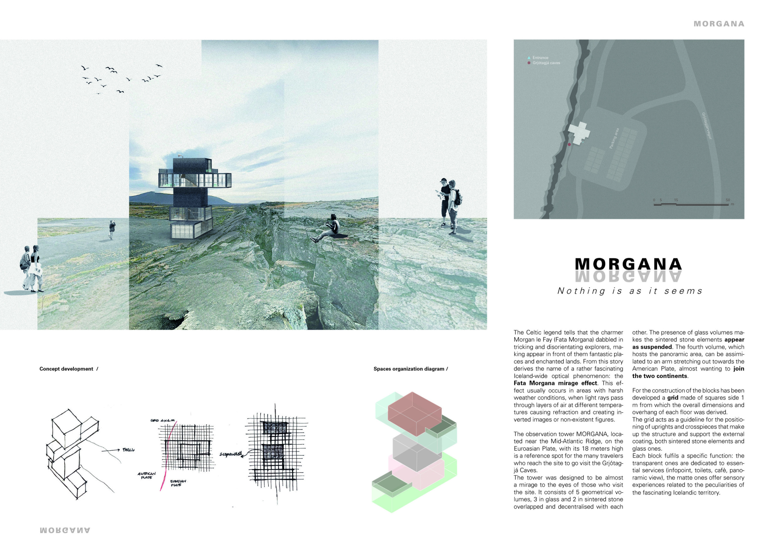 Architecture project // Mirage-Inspired Observation Tower with Sintered ...