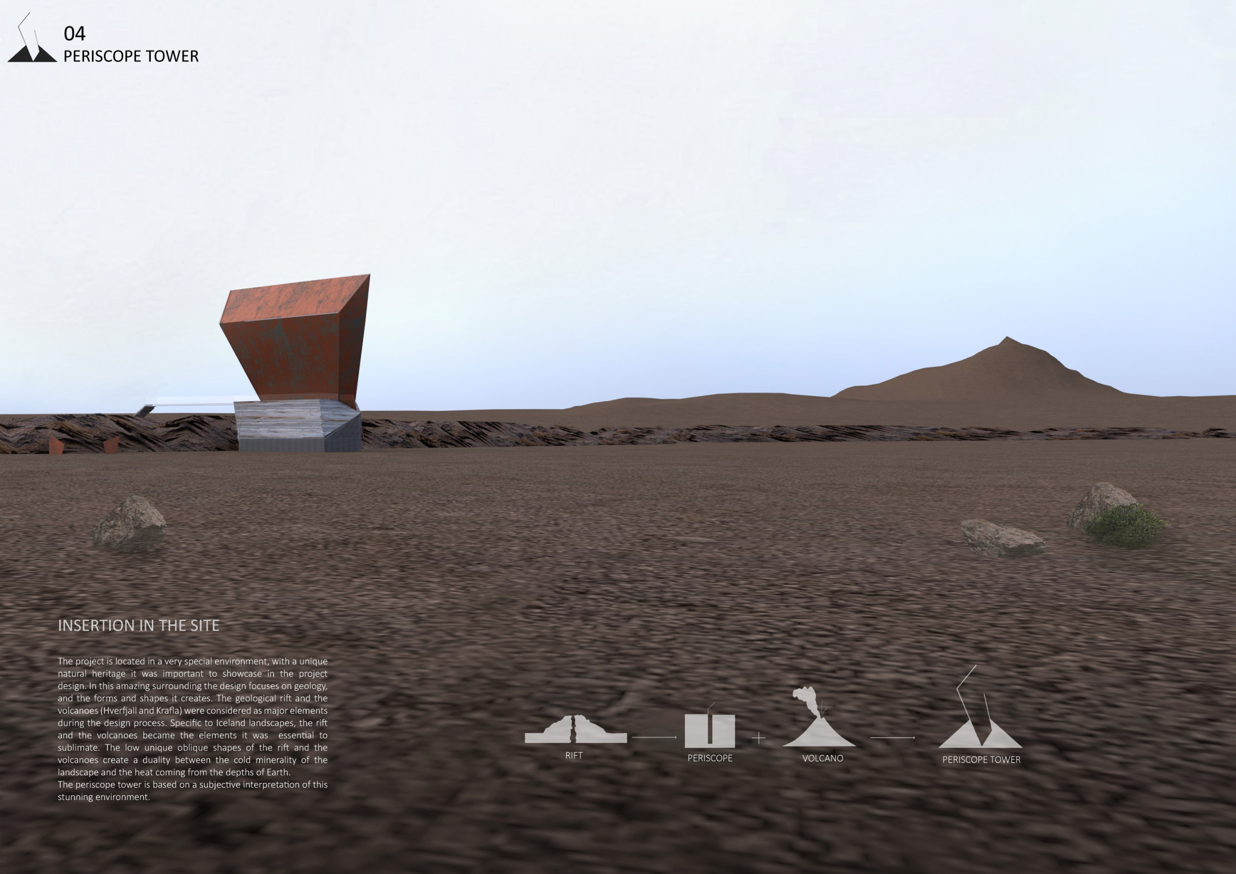 Architecture project // Reflected Landscapes in Copper and Burnt Wood ...