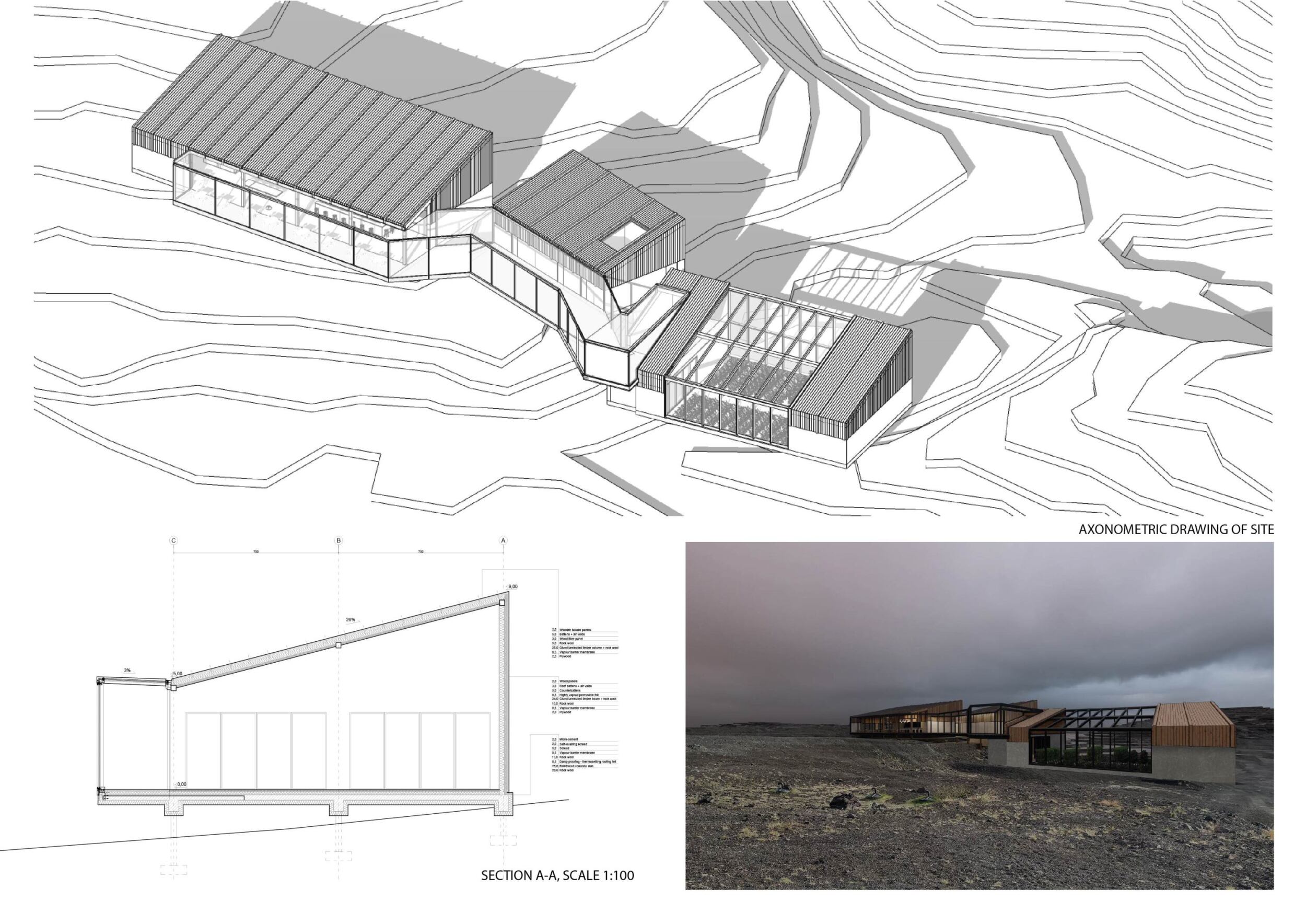 Architecture project // Mirrored Lookout Point and Greenhouse ...
