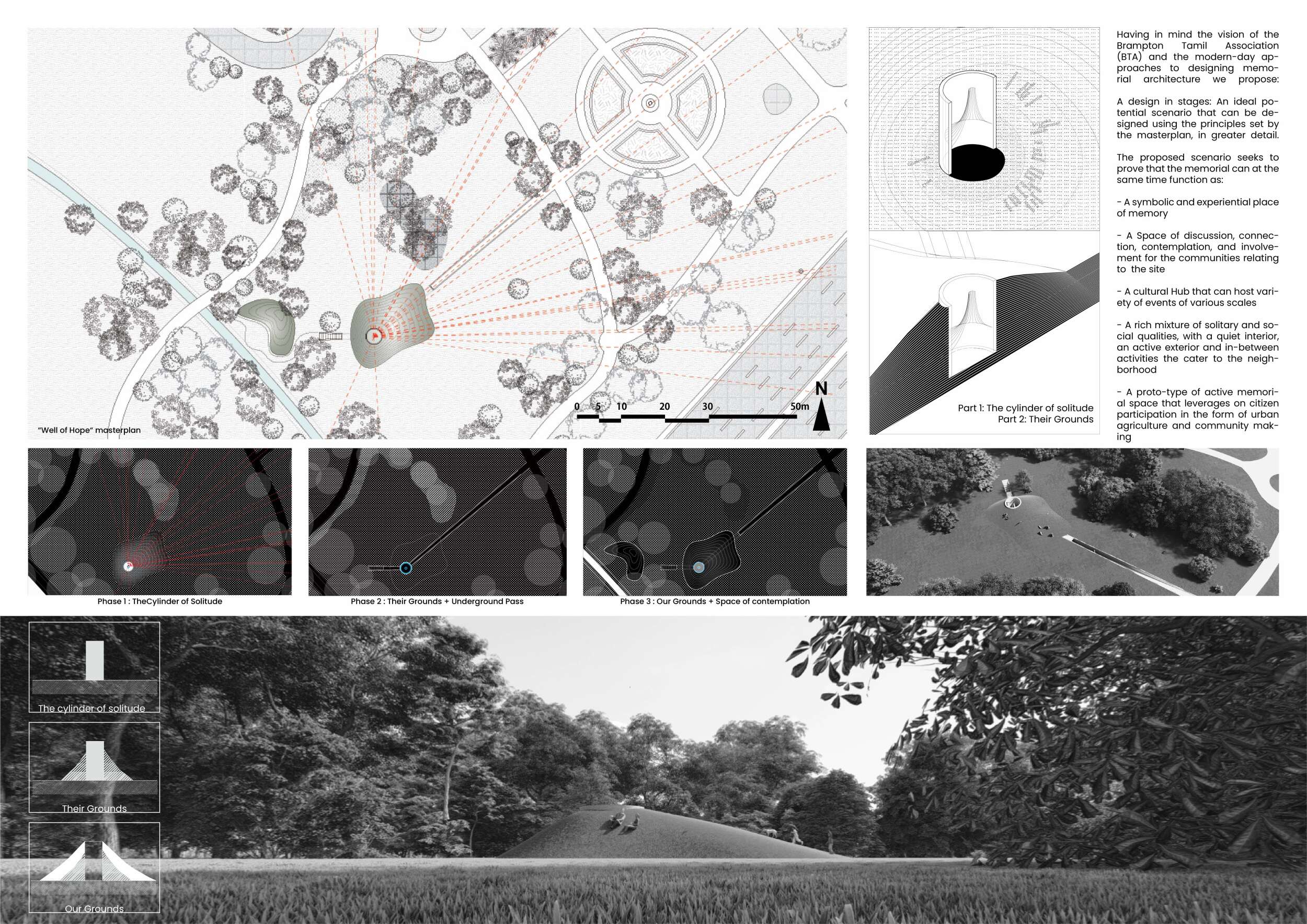 Architecture project // Vertical Water Lines and Climbing Plants ...