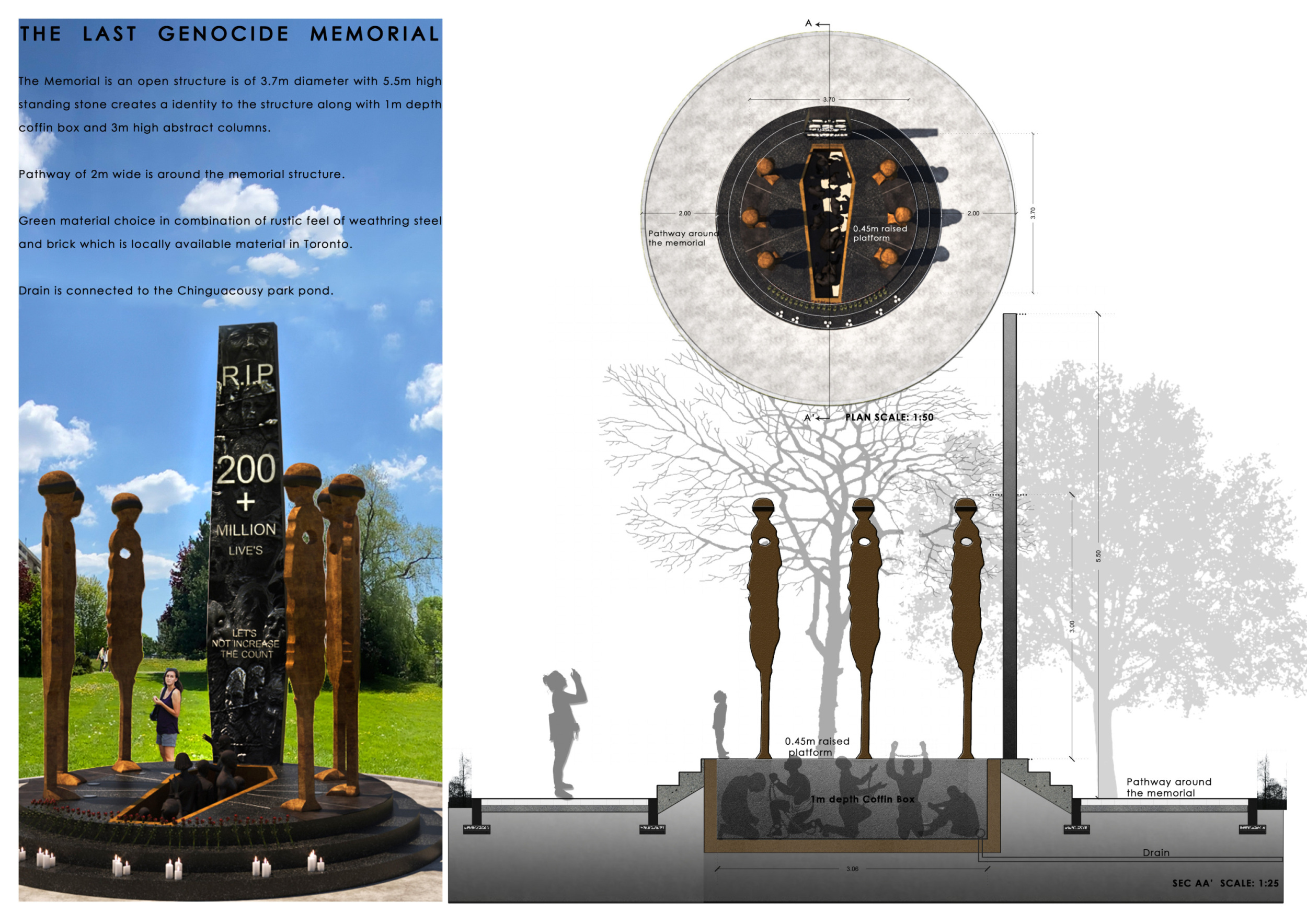 Architecture project // Emotional Reflection Through Weathering Steel ...