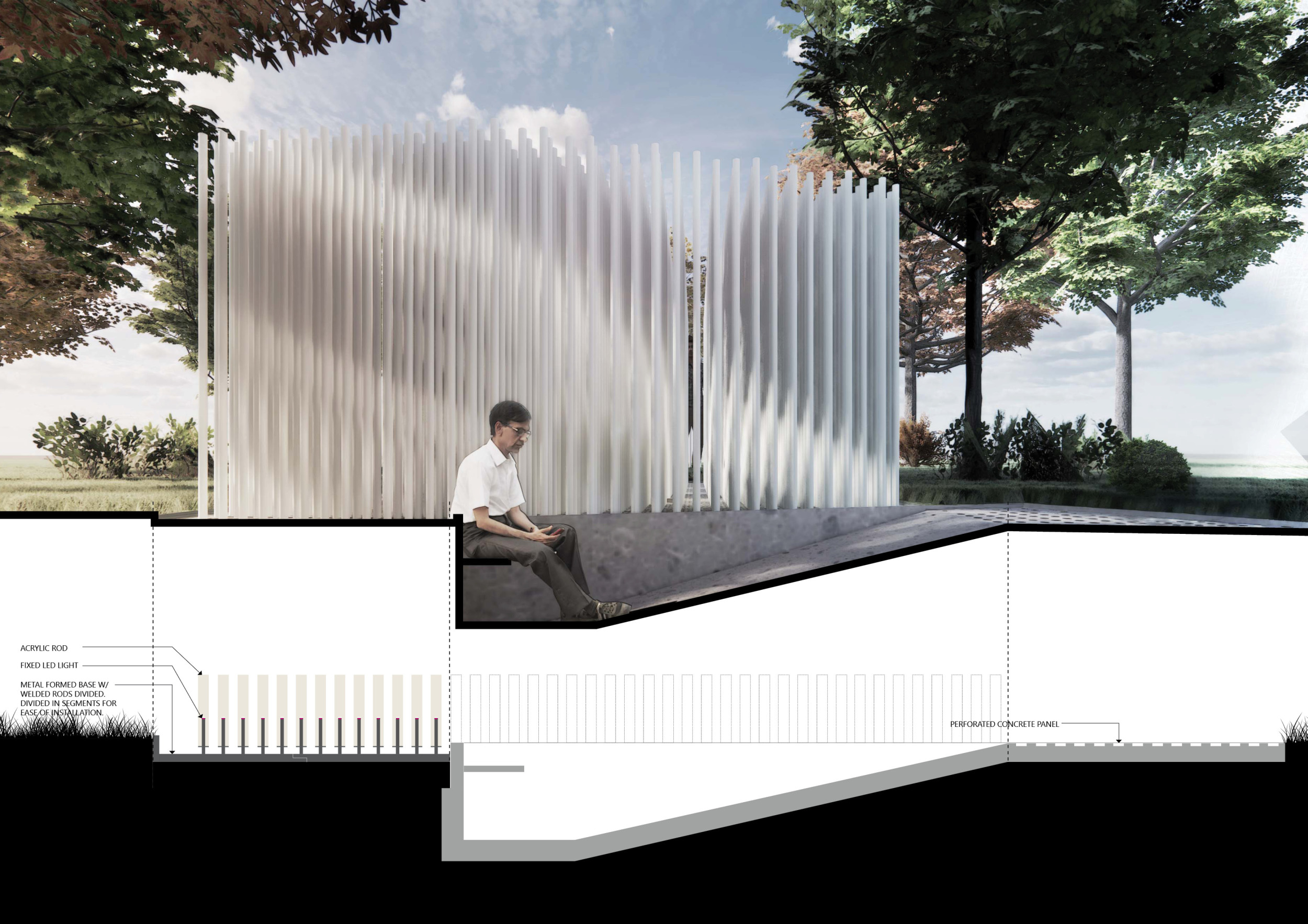 Architecture project // Illuminated Acrylic Rods Commemorate Lives Lost ...