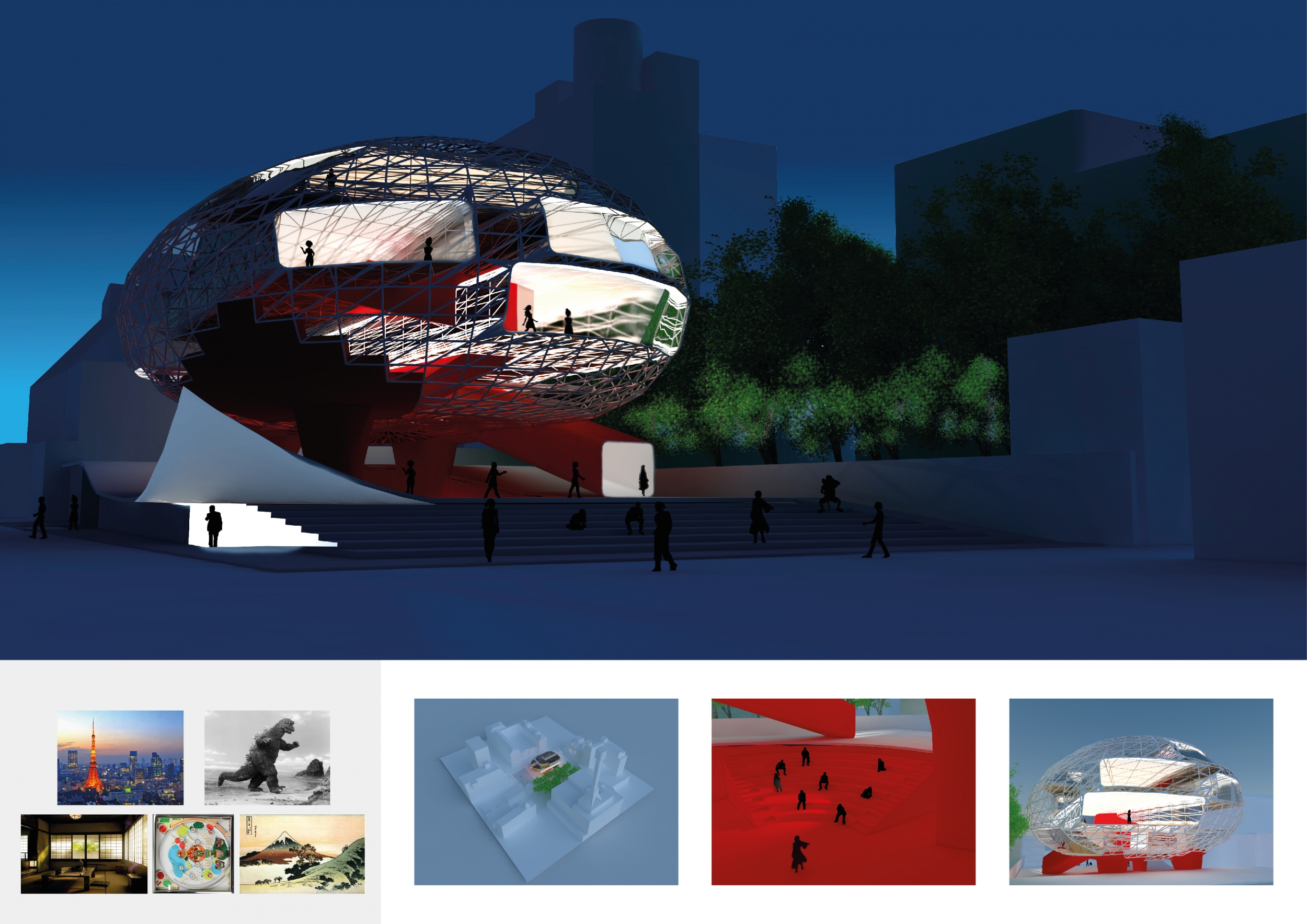 Architecture project // Dynamic Oval Structure Utilizing Steel and ...
